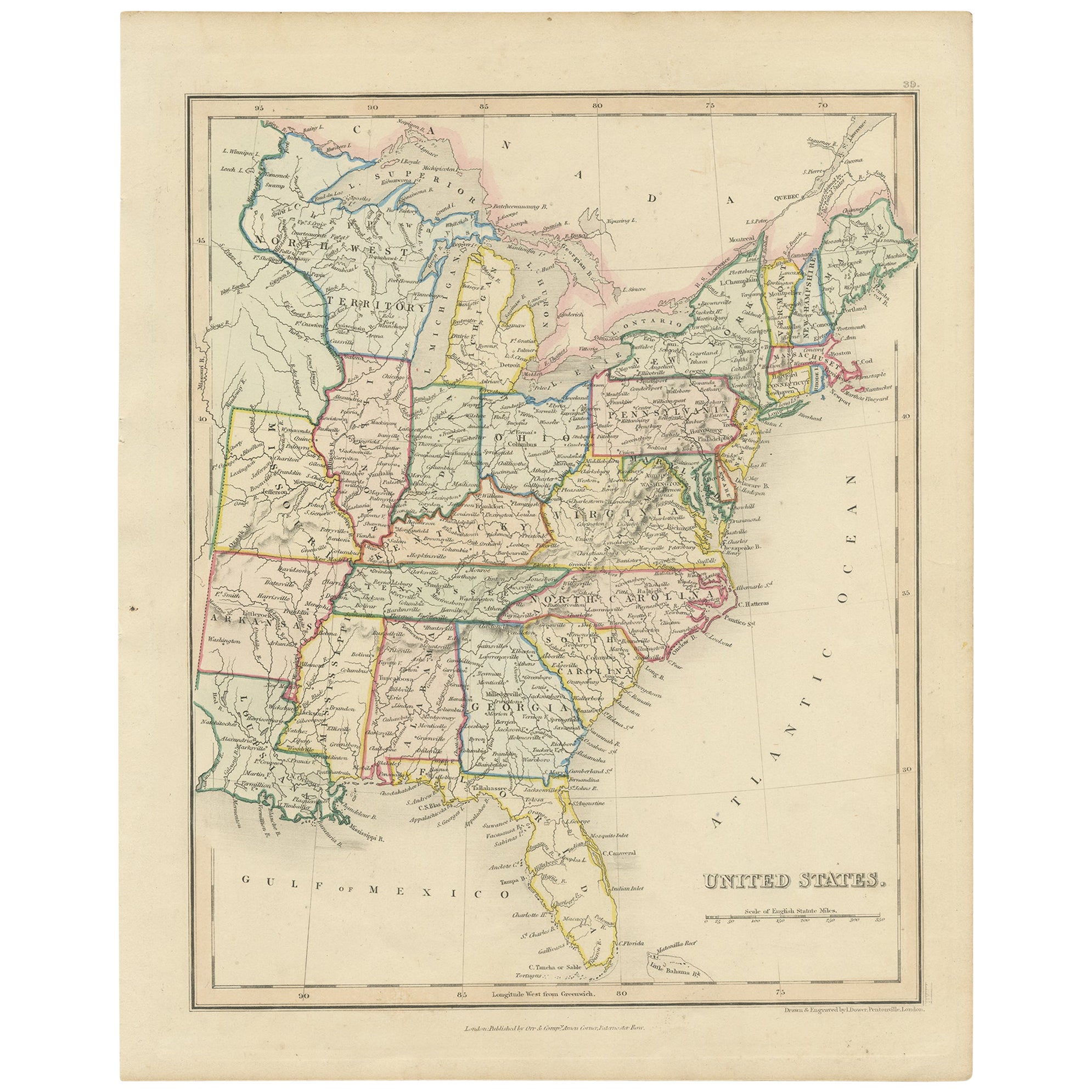 Antique Railroad Map of the United States by Rand, McNally and Co, 1900 ...