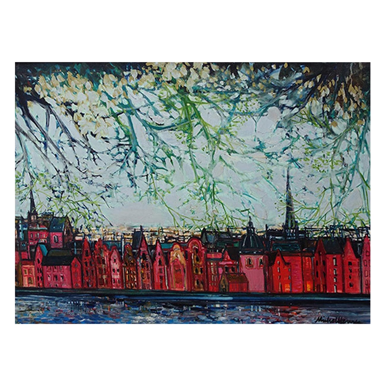Oil on Canvas by Louis Haas, France, 20th Century For Sale at 1stDibs