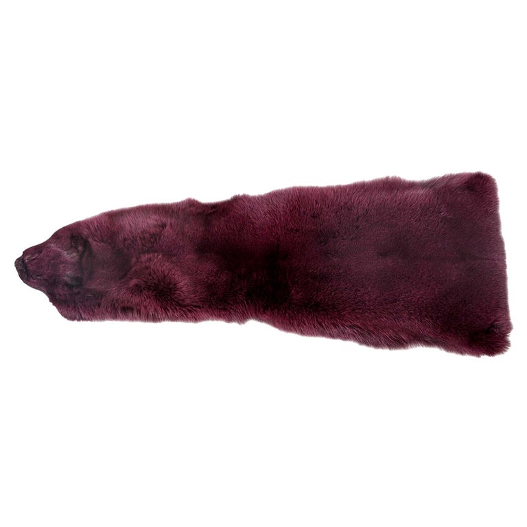 Fox Wrap, by Area ID, Burgundy Color, Fur Stole, Full Skin, New Item ...