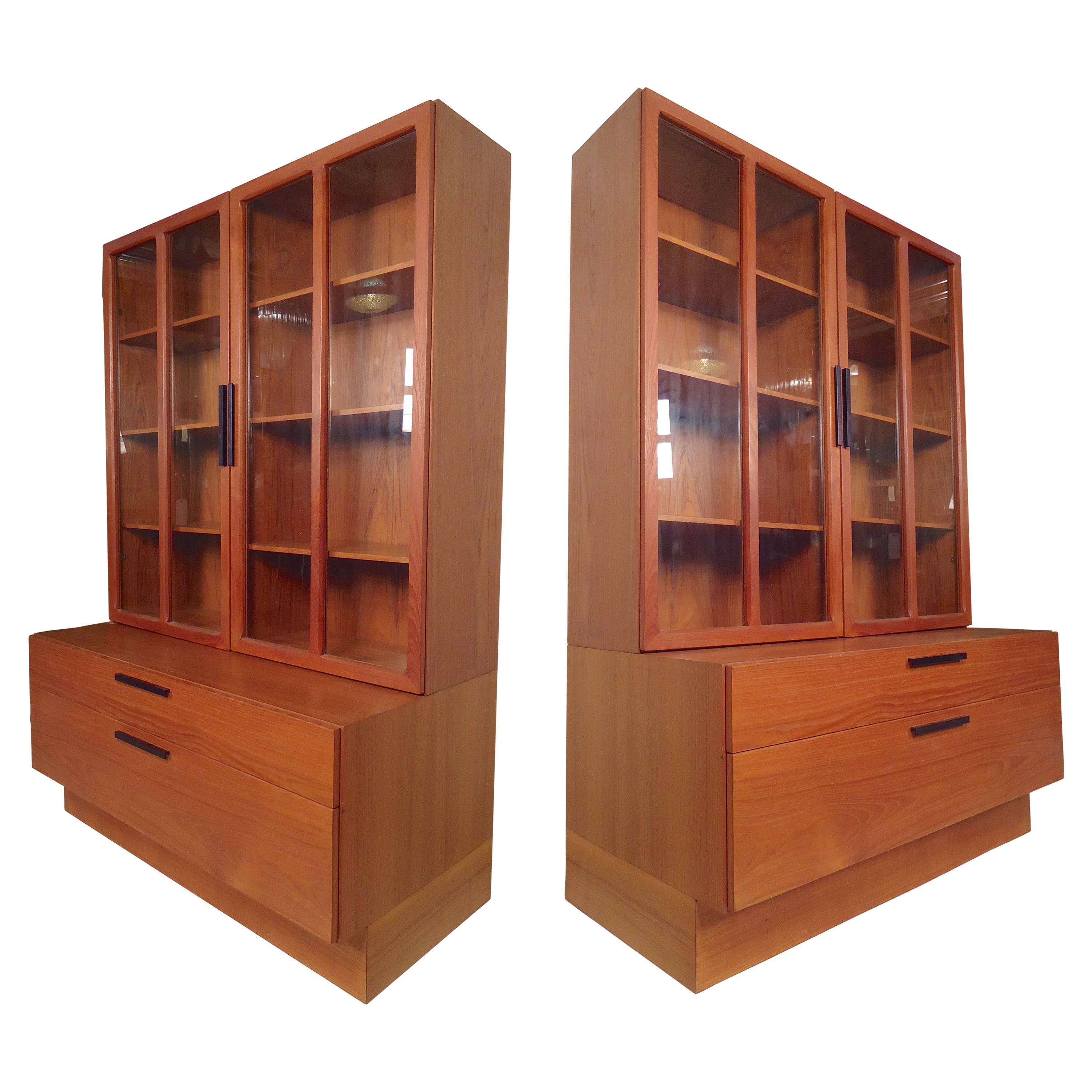 Outstanding Three Piece Wall Unit By Founders at 1stDibs