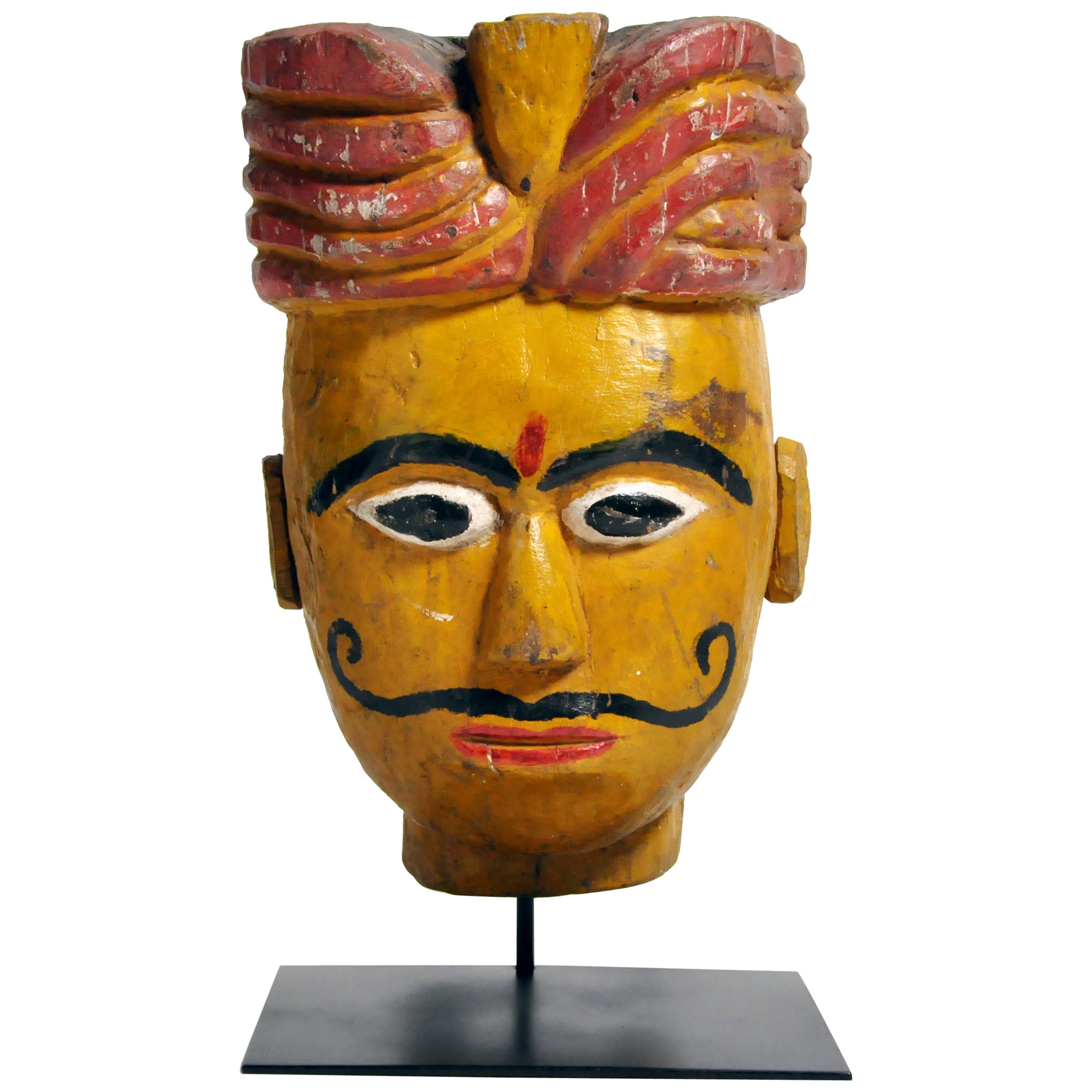 Lifesize Pair of Antique Hand-Painted Indian Figures Dolls Maharaja and ...