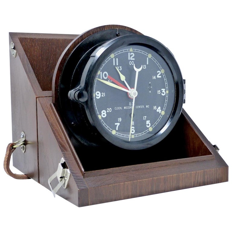 Vintage Chelsea US Army Message Center M2 Marine Clock Great Condition ...