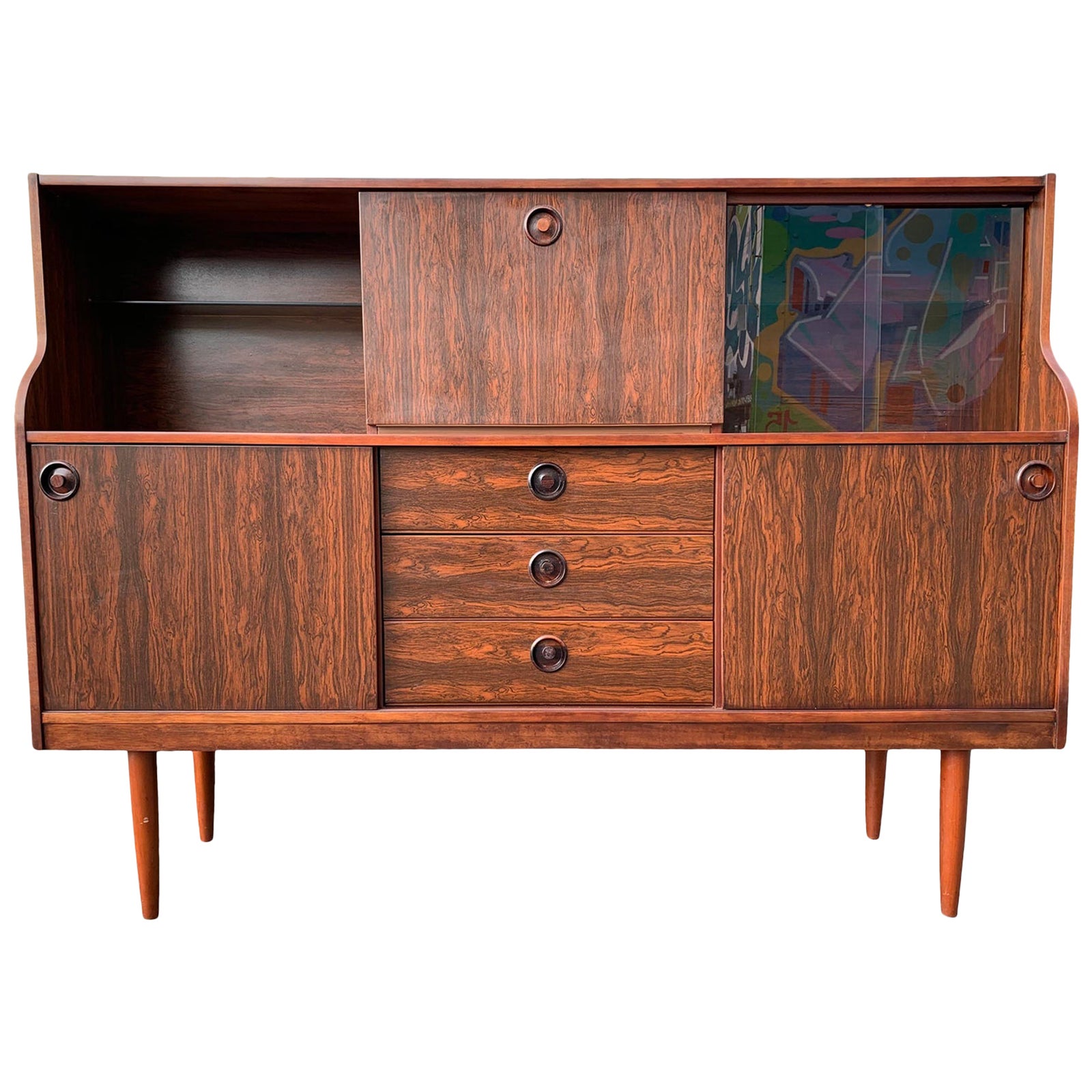 Danish Mid Century Modern Rosewood Sideboard by Brouer at 1stDibs