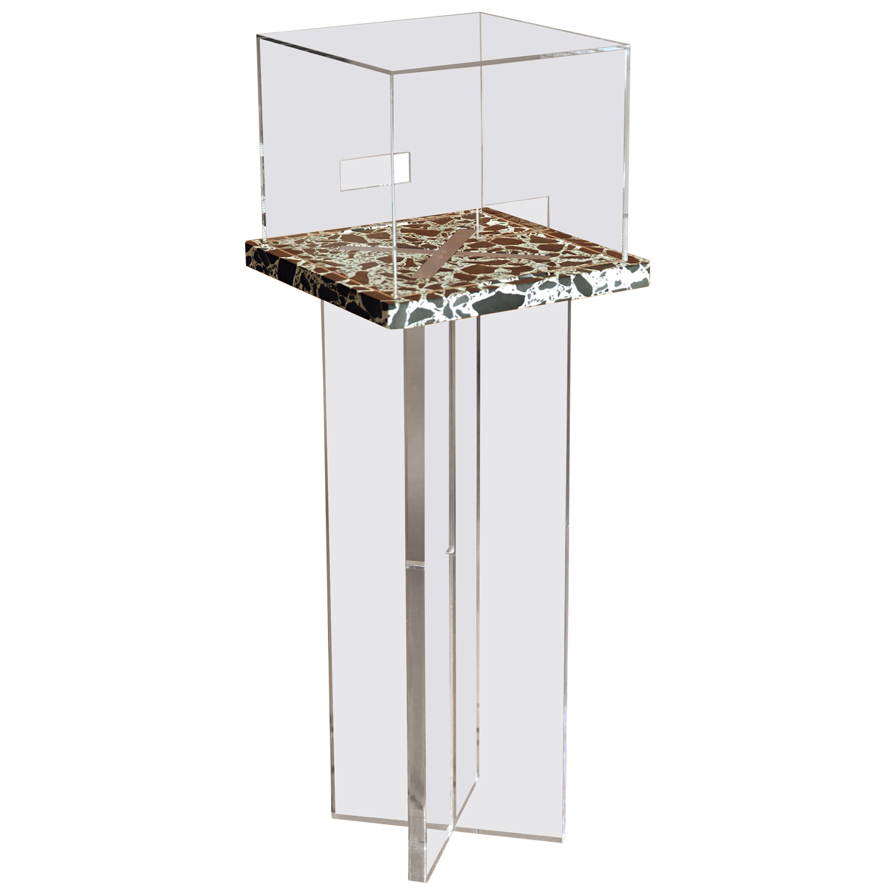 Clear Acrylic Pedestal at 1stDibs