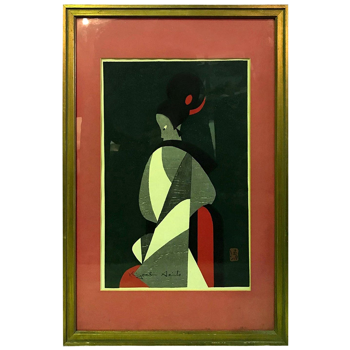 Kiyoshi Saito Woodblock Framed Print For Sale at 1stDibs