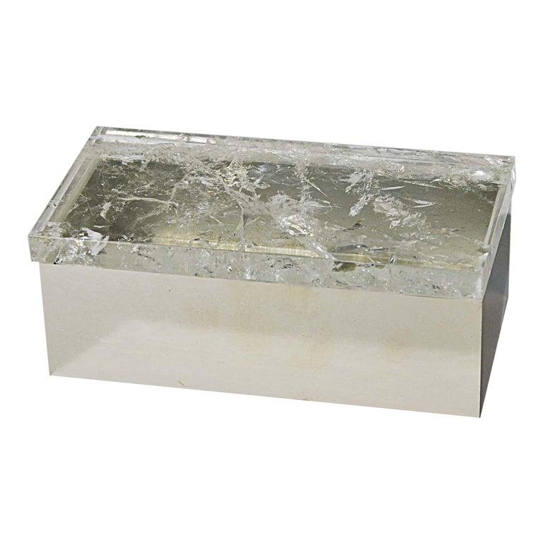 Hyaline Quartz Brass Box For Sale at 1stDibs