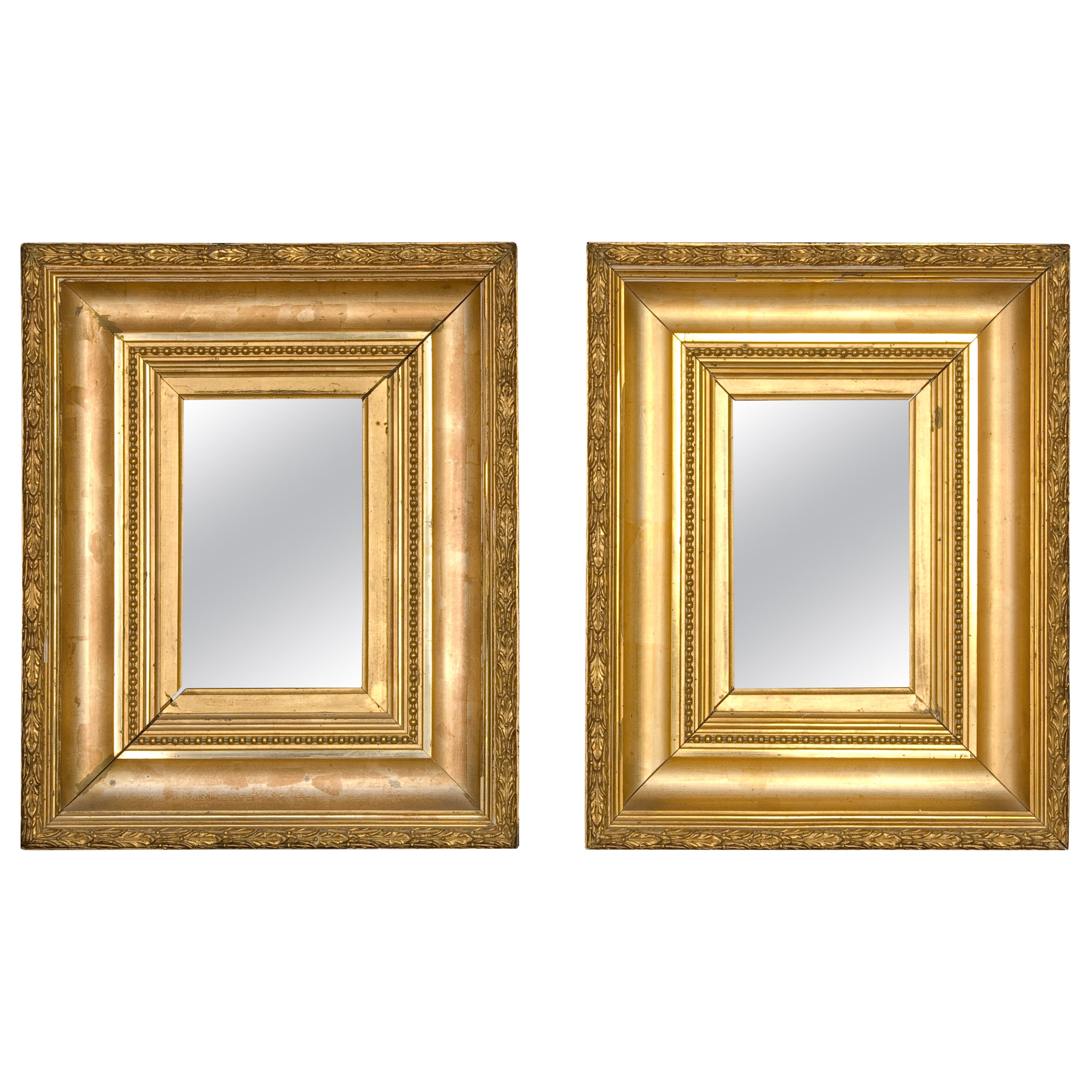 Pair of Renaissance Gilt and Paint Italian Wood Frames at 1stDibs