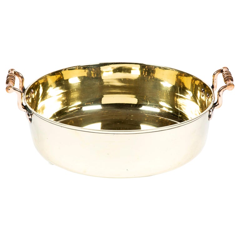 Brass Preserve Pan with Bronze Handles, circa 1860 For Sale at 1stDibs