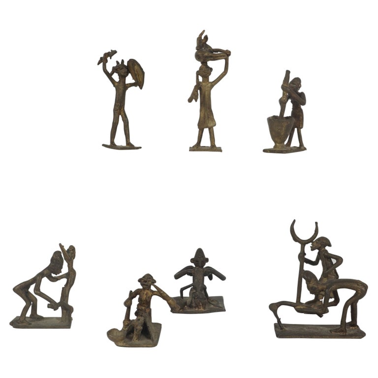 Collection of 8 Mid 20th Century Ashanti Cast Brass Gold Weights For ...