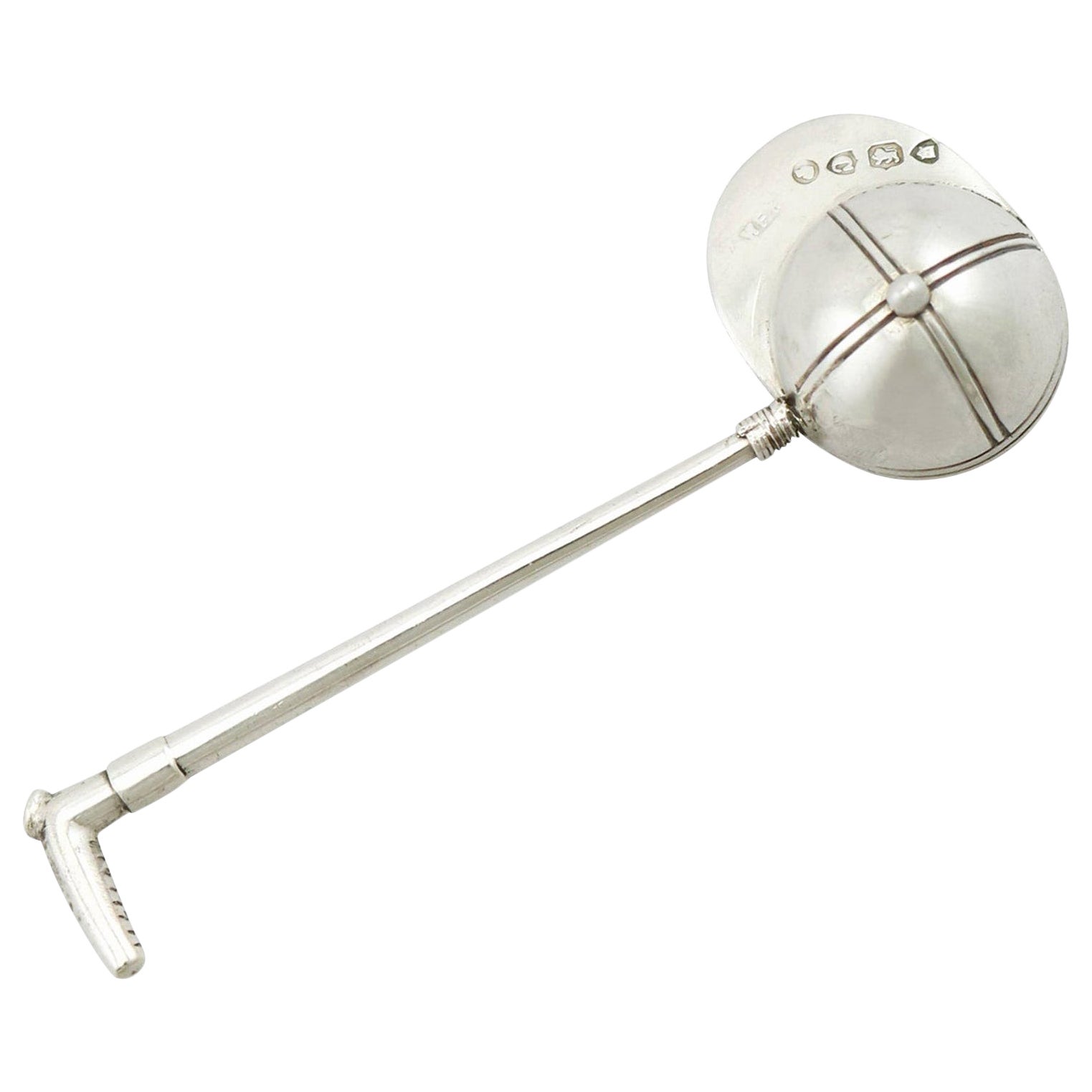 1870s Antique Victorian Sterling Silver Salt Spoon For Sale at 1stDibs