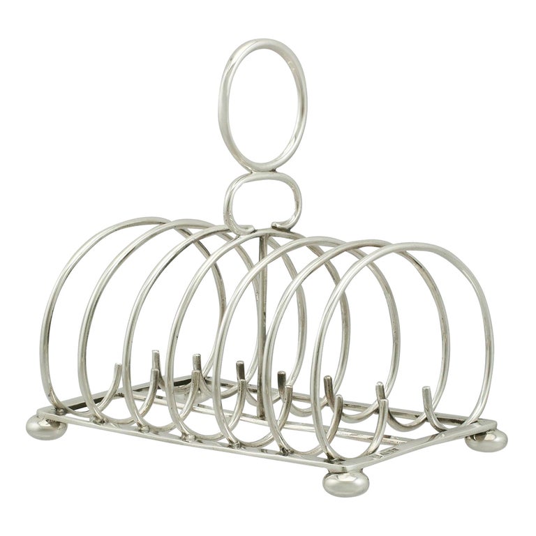 Antique Edwardian Sterling Silver Toast Rack at 1stDibs | antique ...