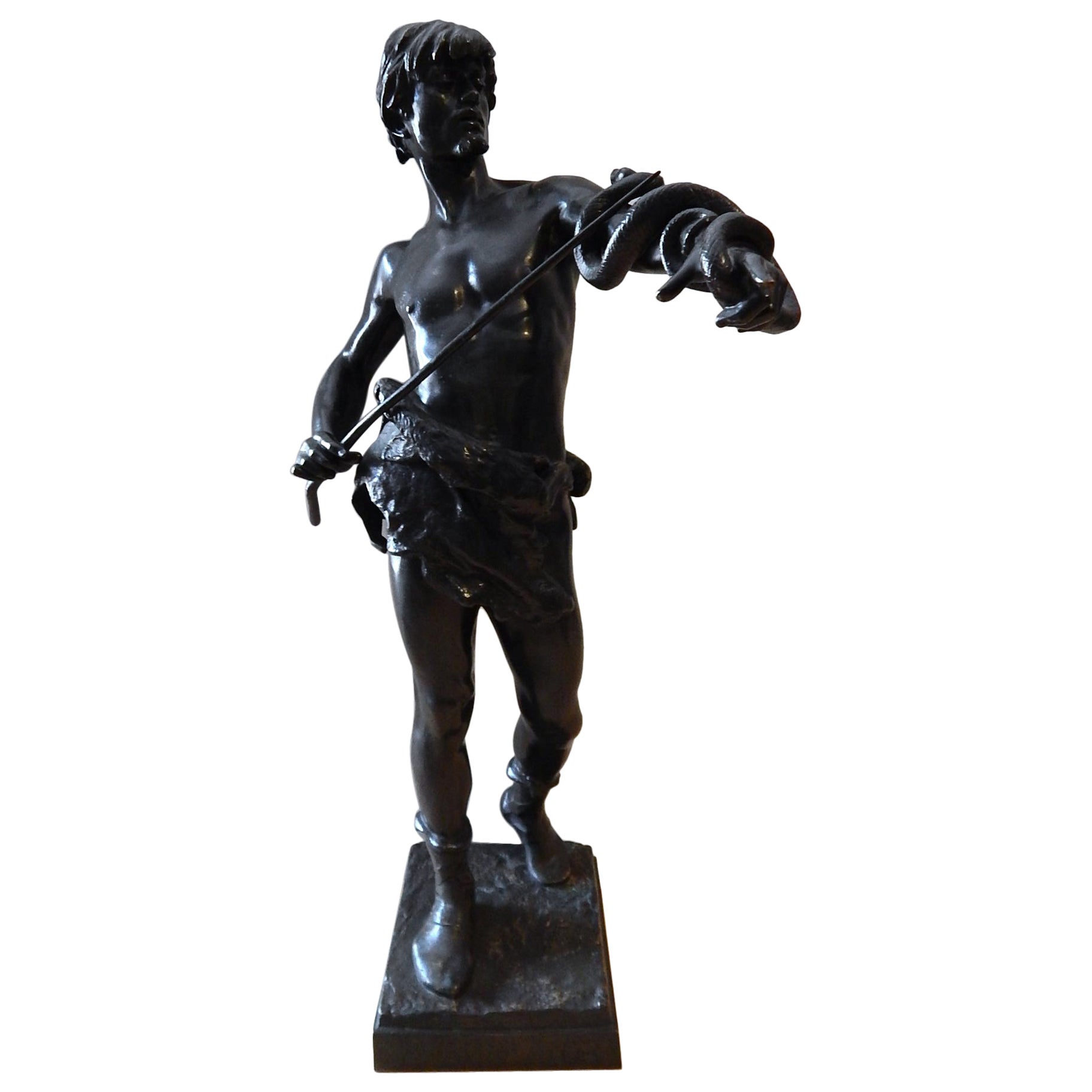 Stunning 19th Century Art Nouveau Sculpture Woman with Flute by Eugene ...