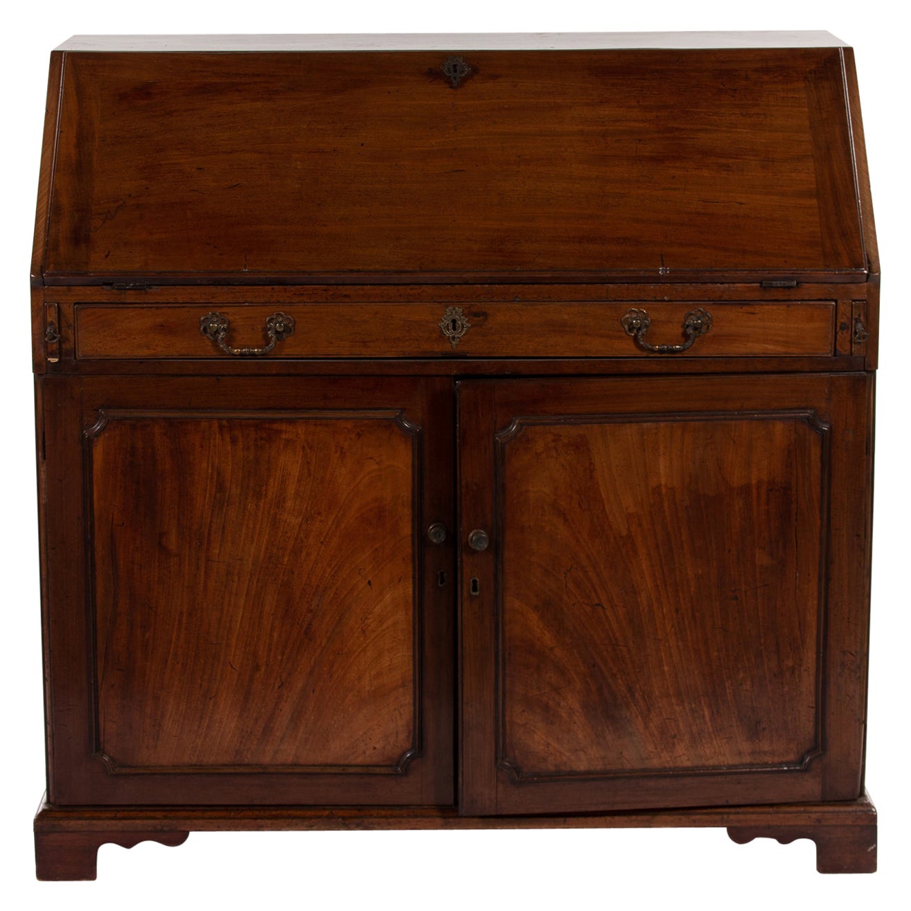 Wonderful Old Pine Slant Front Desk at 1stDibs