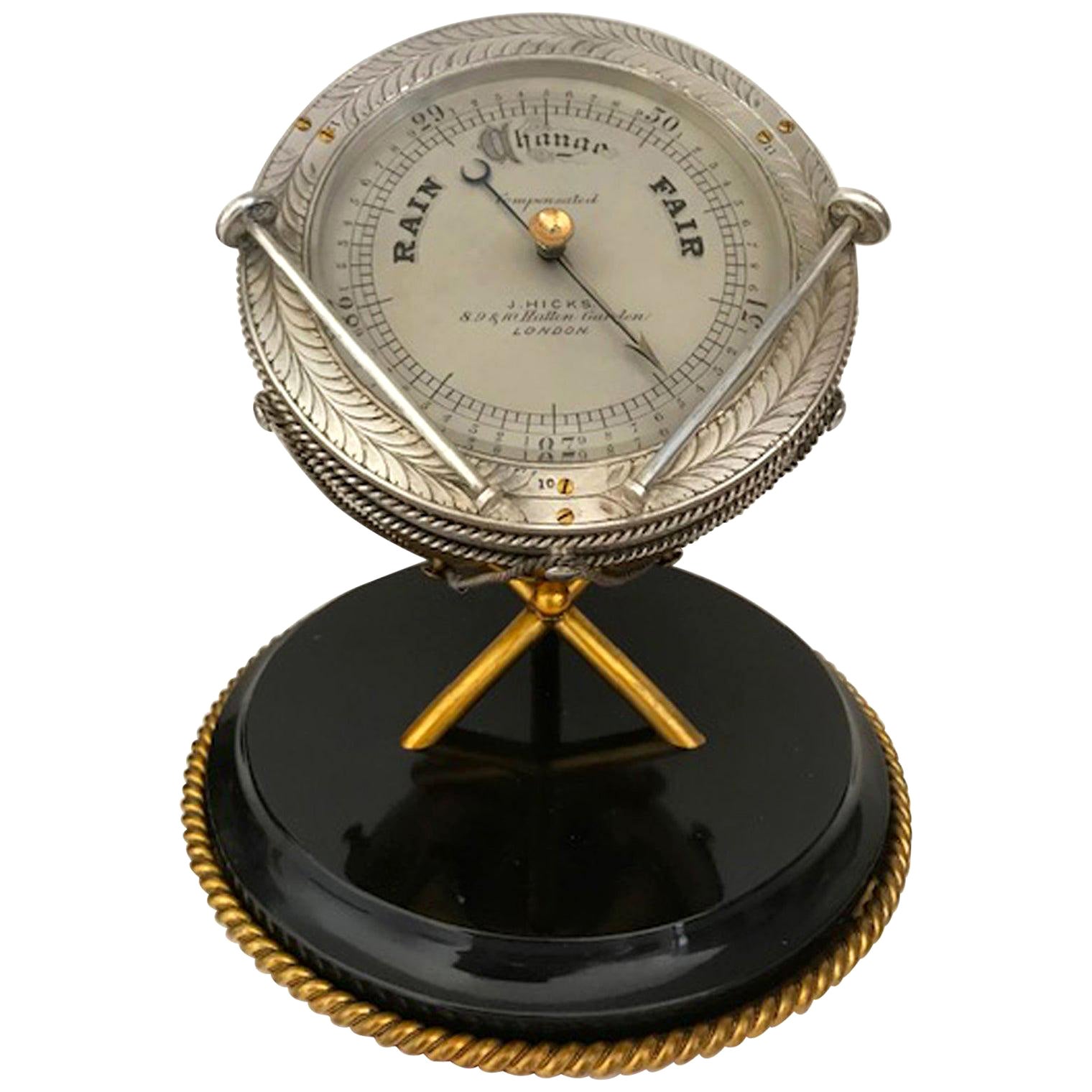 Aneroid Desk Barometer by C W Dixey For Sale at 1stDibs