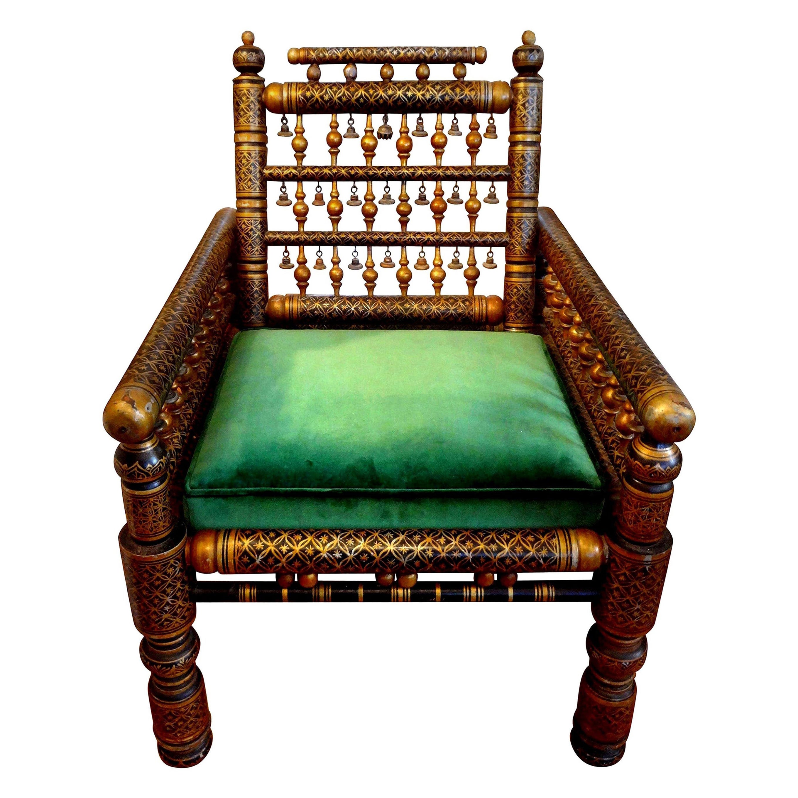Inlaid Moroccan Chair For Sale at 1stDibs
