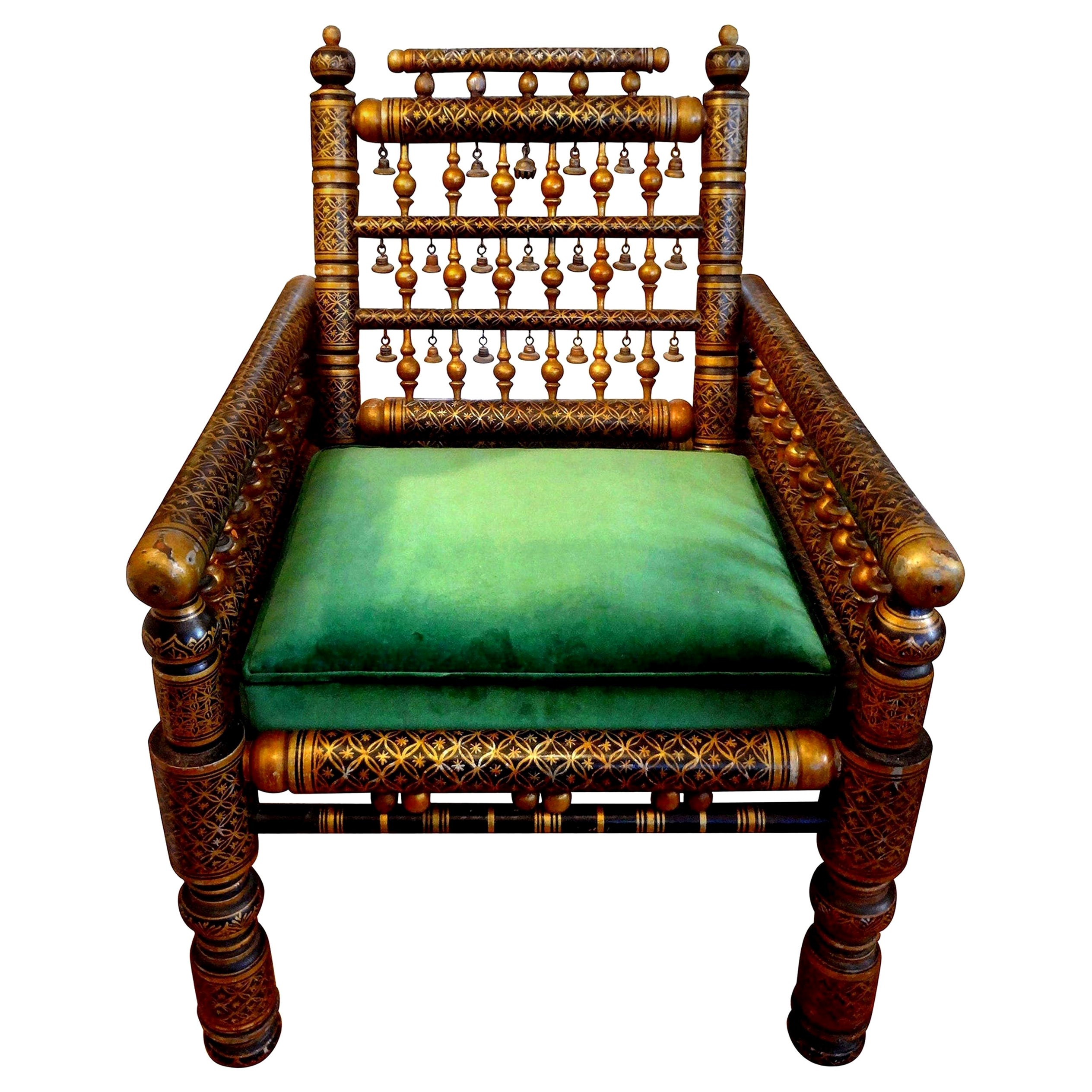Inlaid Moroccan Chair For Sale at 1stDibs