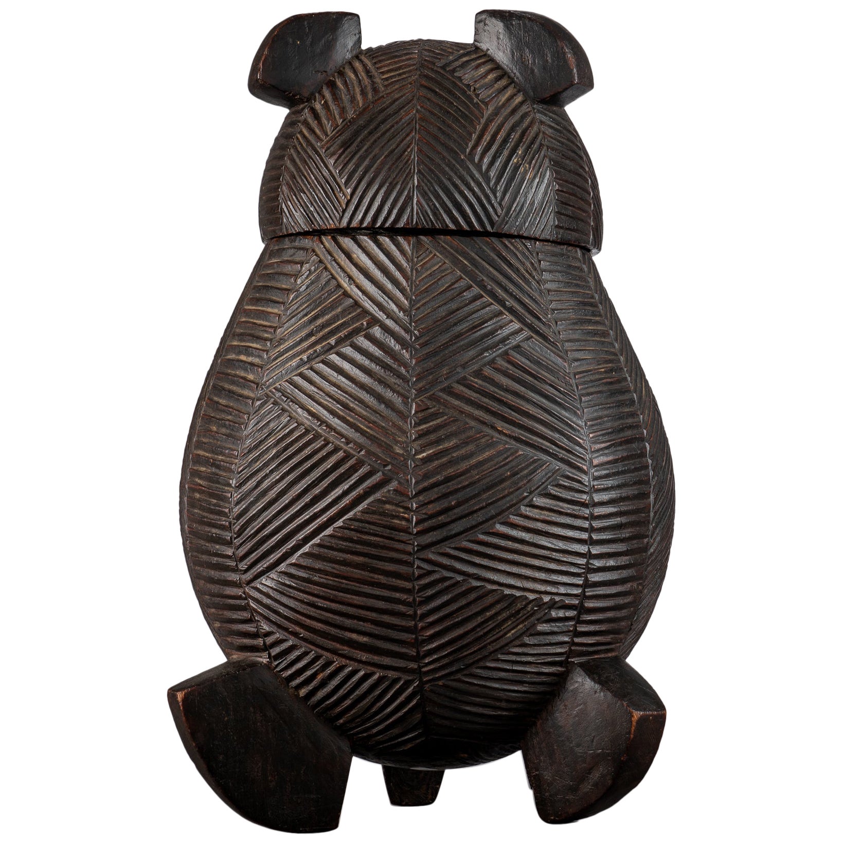 Zulu Wooden Tribal Contemporary Sculpture of Black African Male Bust at ...