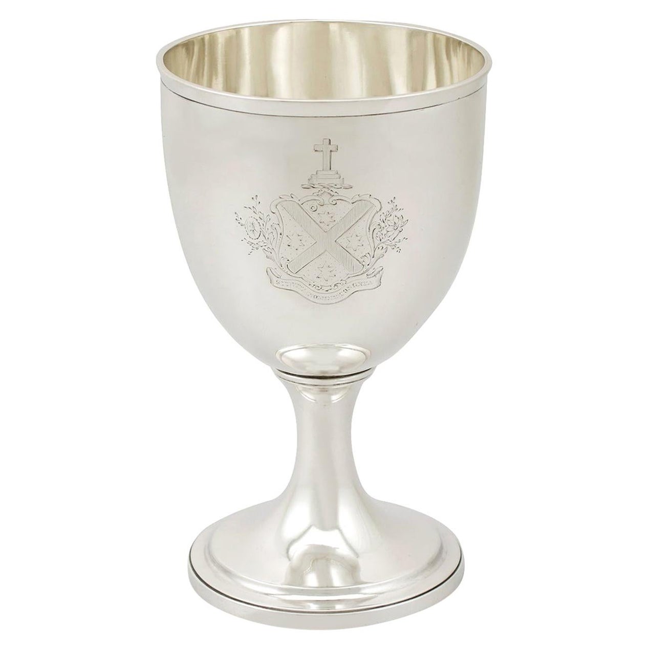 19th Century Antique Victorian Sterling Silver Wine Goblet Sheffield ...