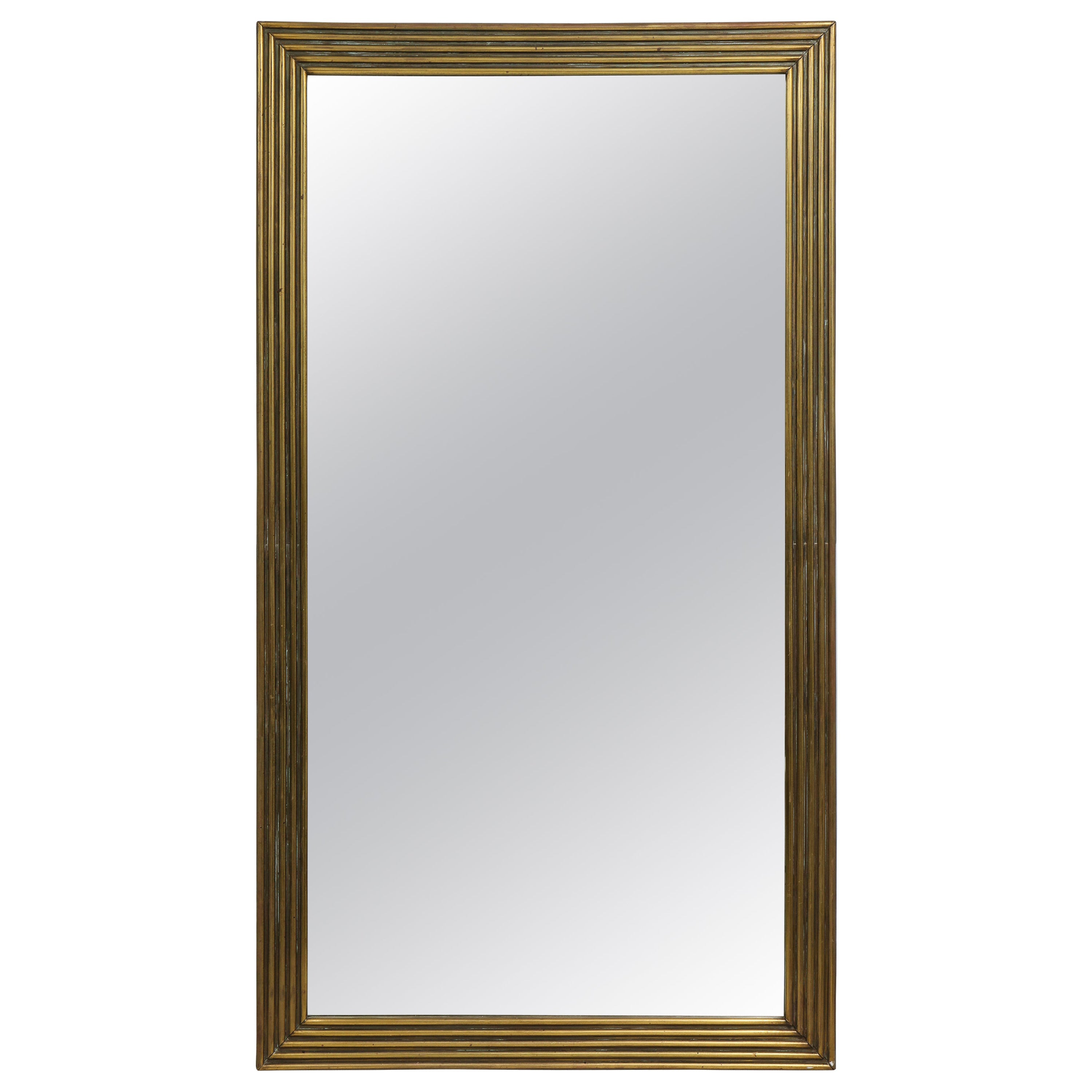 Midcentury Pencil Reed Mirror For Sale at 1stDibs