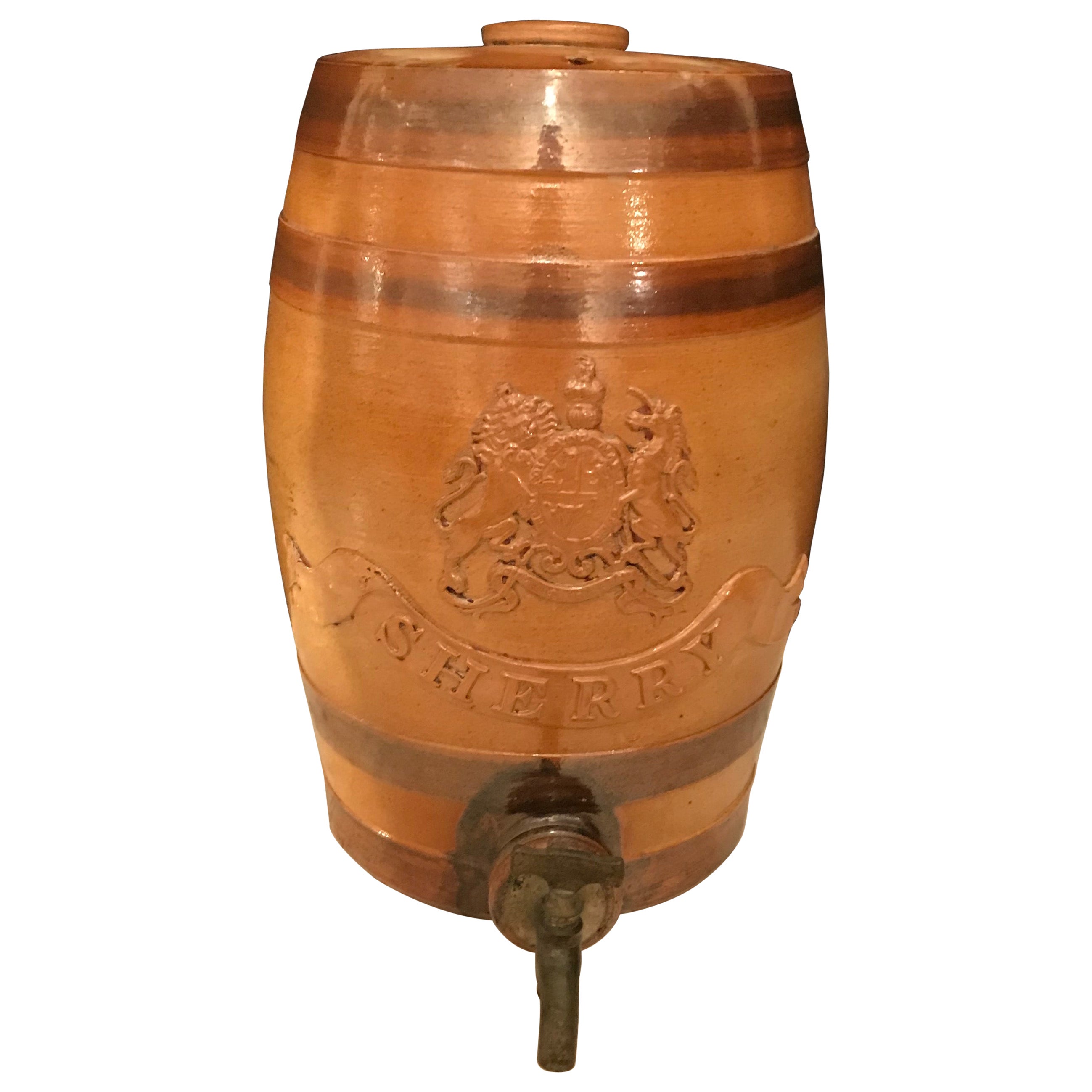 English Ceramic Brandy Barrel at 1stDibs