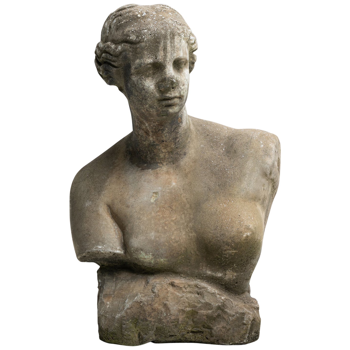 Rare and Regal Cast Stone Native American Indian Cheif Bust at 1stDibs