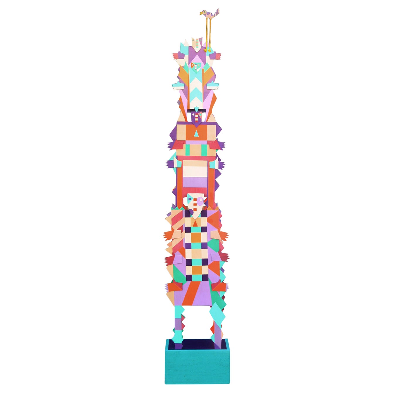 Acrylic on Wood Memphis Style Sculpture by Todd Gray at 1stDibs
