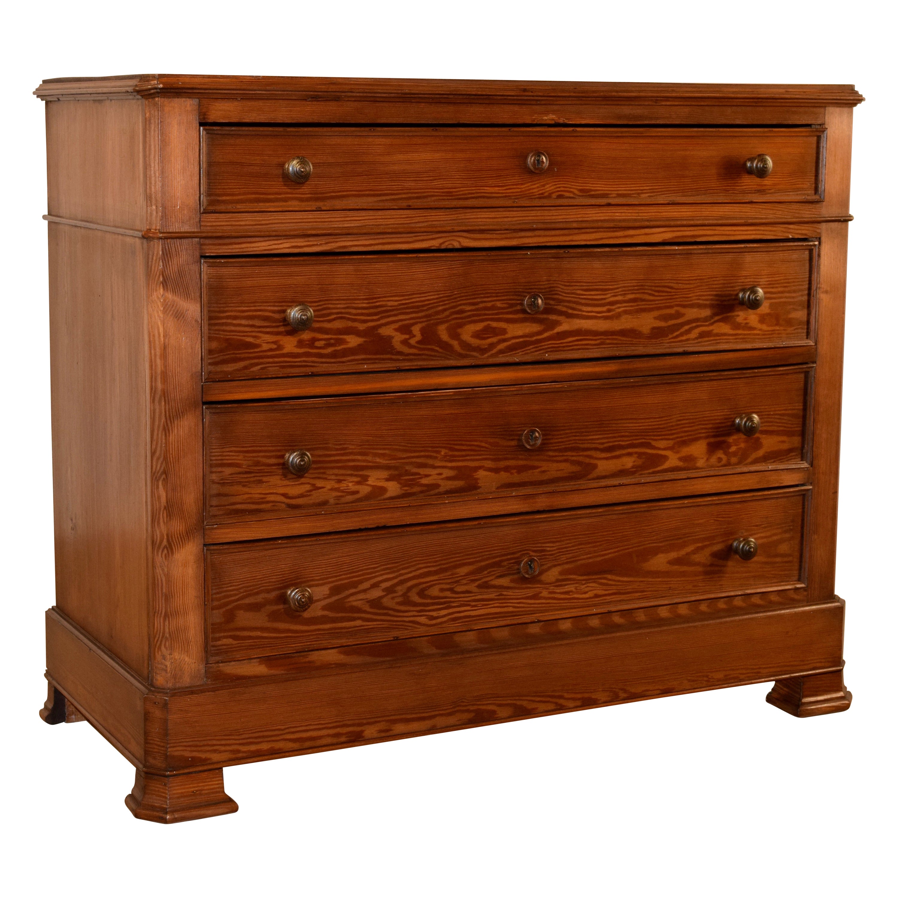 Vintage Louis Philippe Walnut Commode, 19th Century, France at 1stDibs