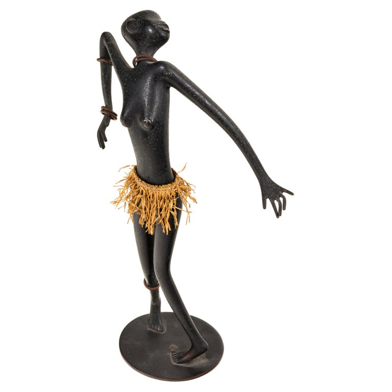 Karl Hagenauer Bronze and Copper African Female Dancer Model 9151 ...