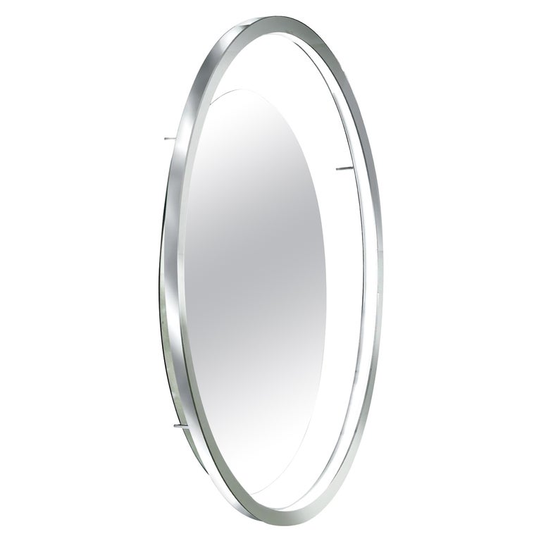 Circle Wall Mirror with LED Light For Sale at 1stDibs