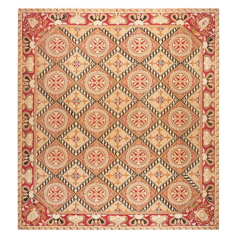 Antique French Needlepoint Carpet For Sale at 1stDibs