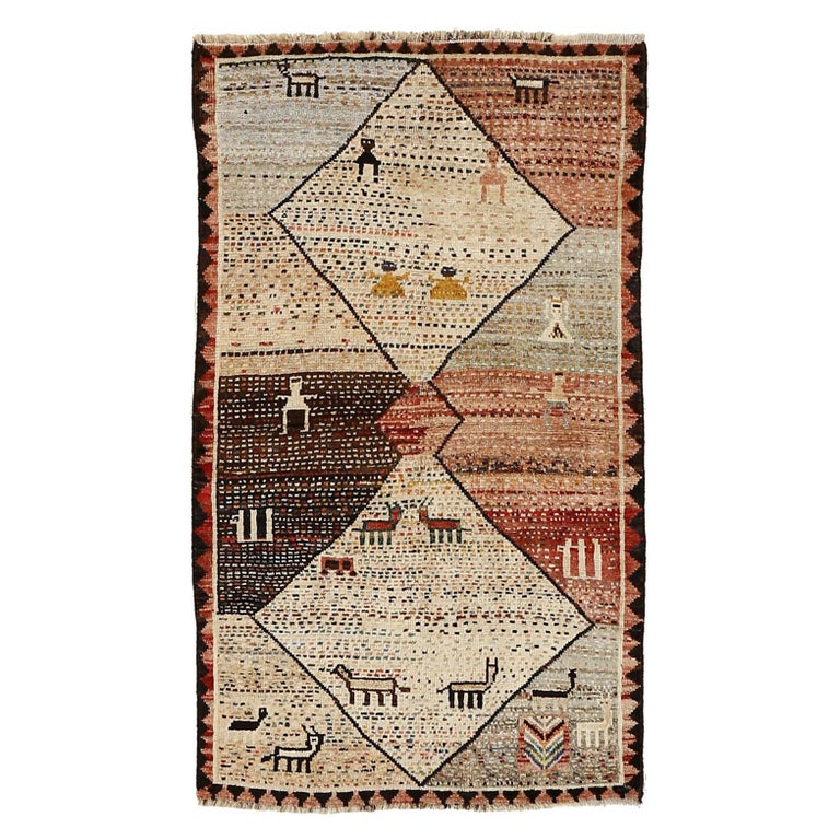 Vintage Tribal Geometric Design Rug For Sale at 1stDibs