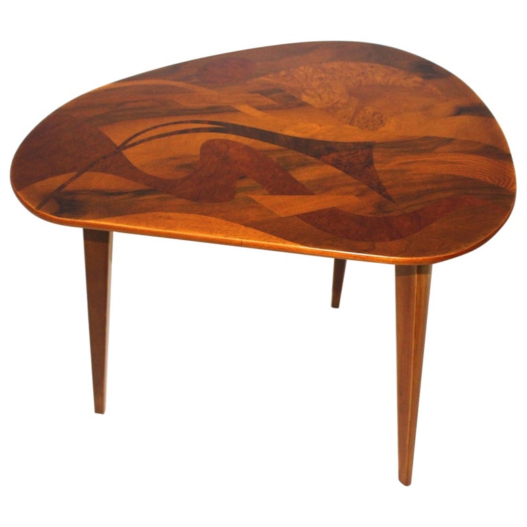 Mid-Century Modern Vintage Wood Sofa Table Coffee Table, 1950s Austria ...