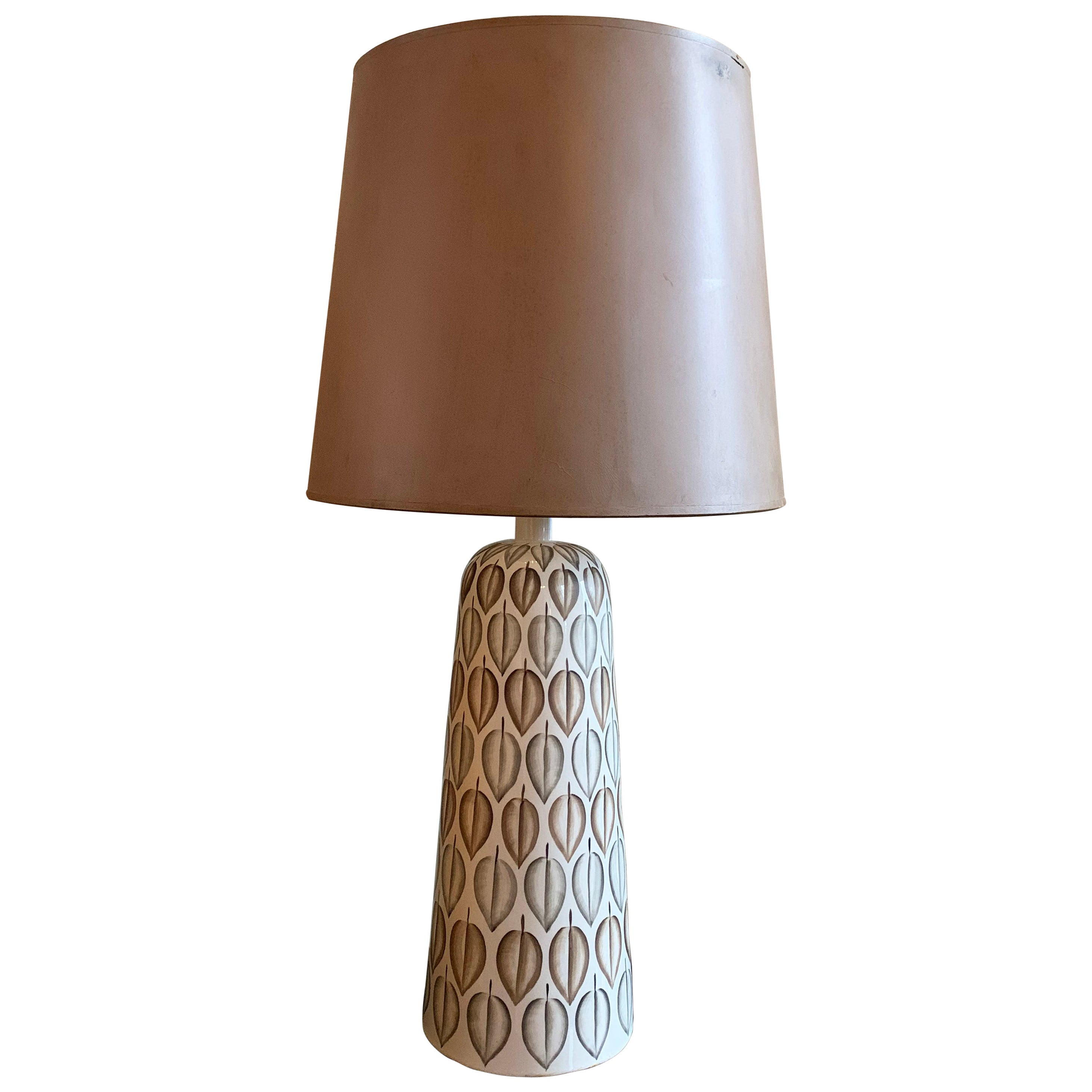 Hand-painted Mid Century Italian Table Lamps For Sale at 1stDibs