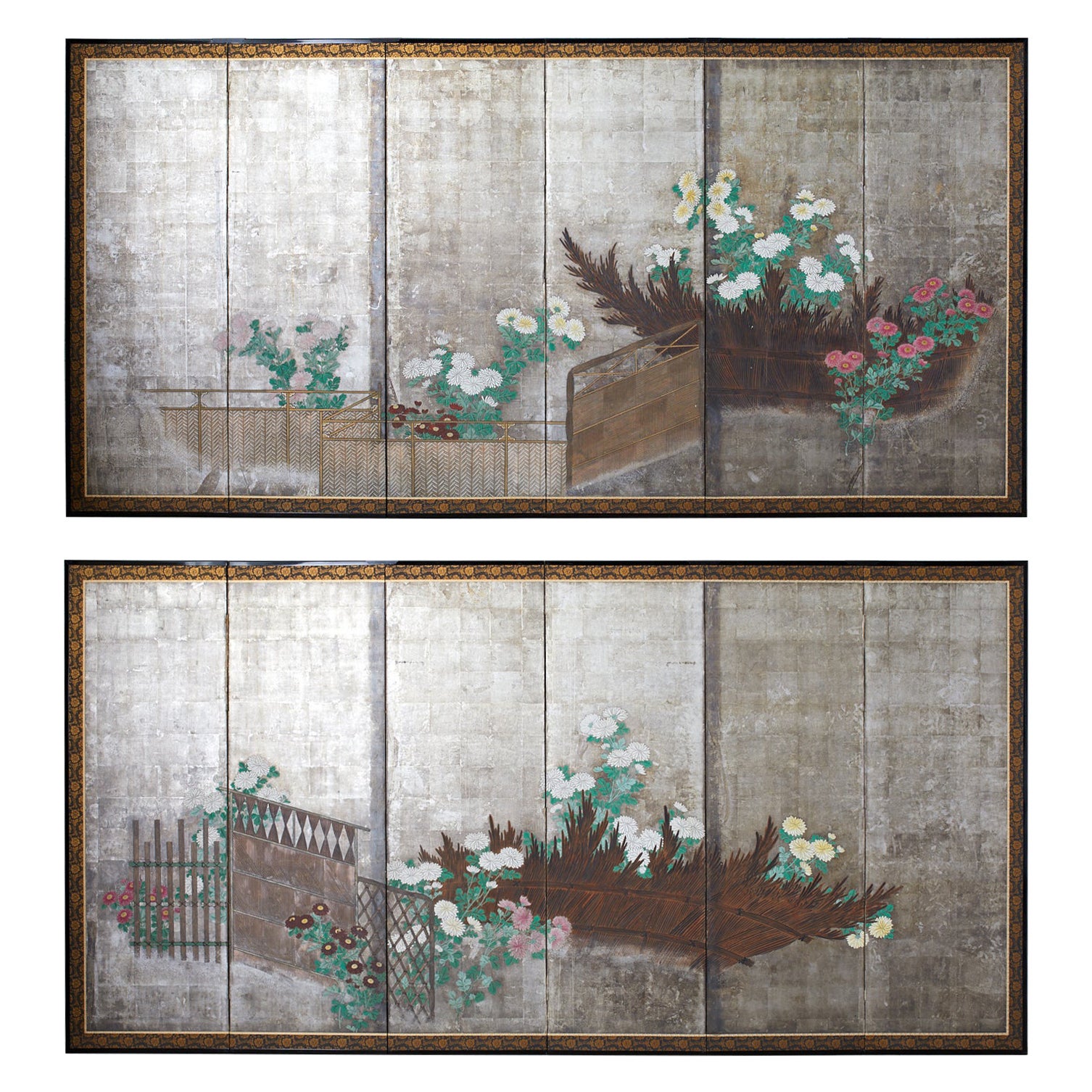 Pair of Japanese Screens For Sale at 1stDibs