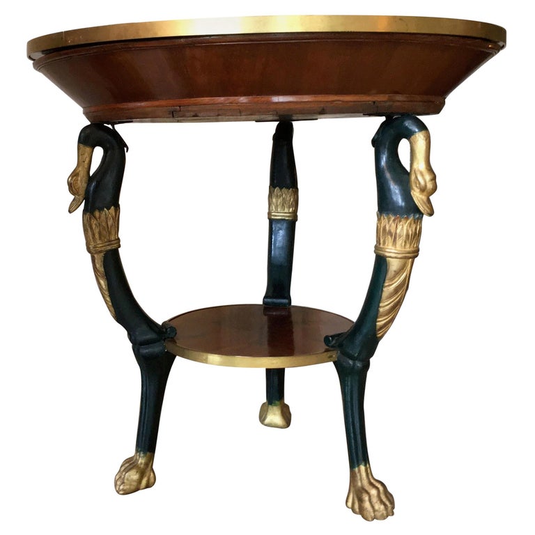 Russian Empire Style Mahogany Veneer Table Able to Form a Jardinière at ...