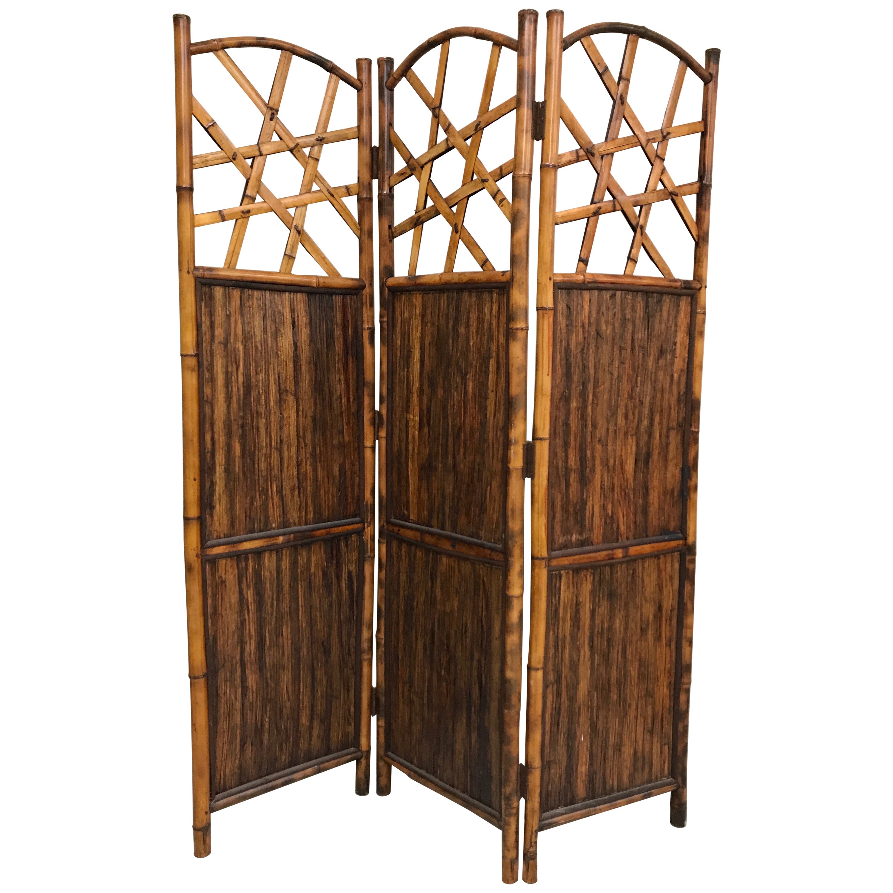 Bamboo 4-Panel Fold Screen Bielecky For Sale at 1stDibs
