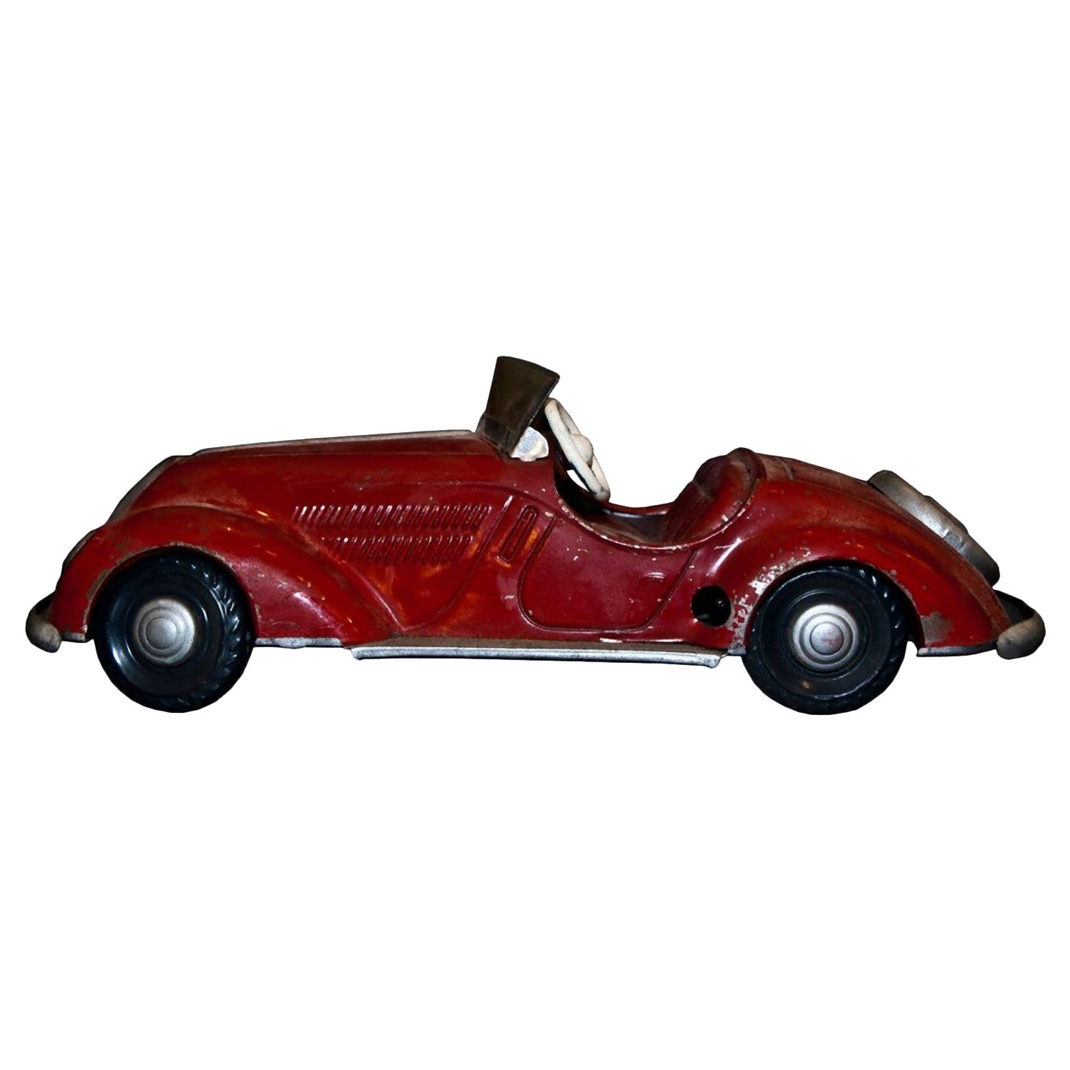 Vintage Toy Car, Wind Up Red Car, Early 20th Century For Sale at 1stDibs