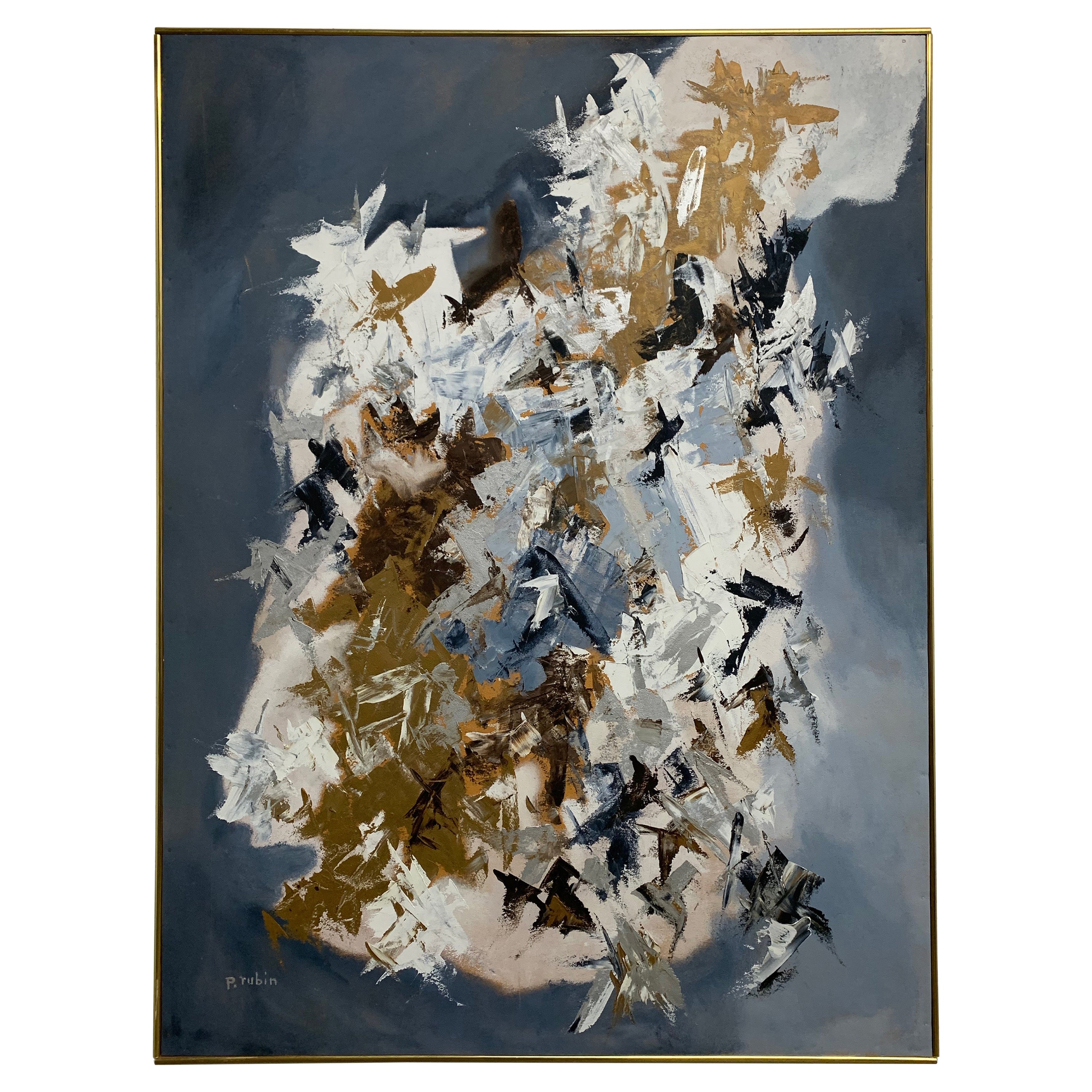 Six Foot Wide Abstract Painting By Josef Kugler, circa 1970s For Sale ...