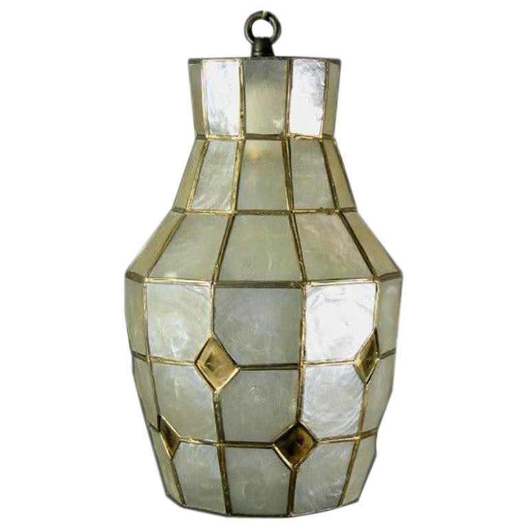 Hanging Colorful Capiz Shell Pendant at 1stDibs