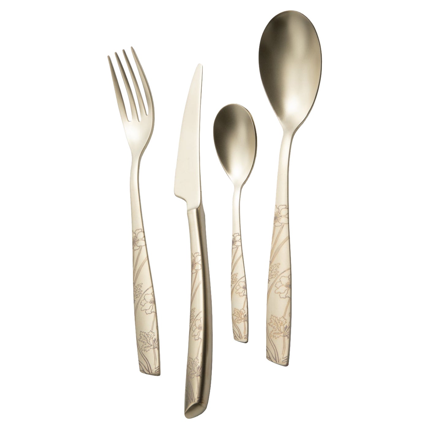70 Piece Cutlery Set Made of 24 Carat Gilded Stainless Steel in ...