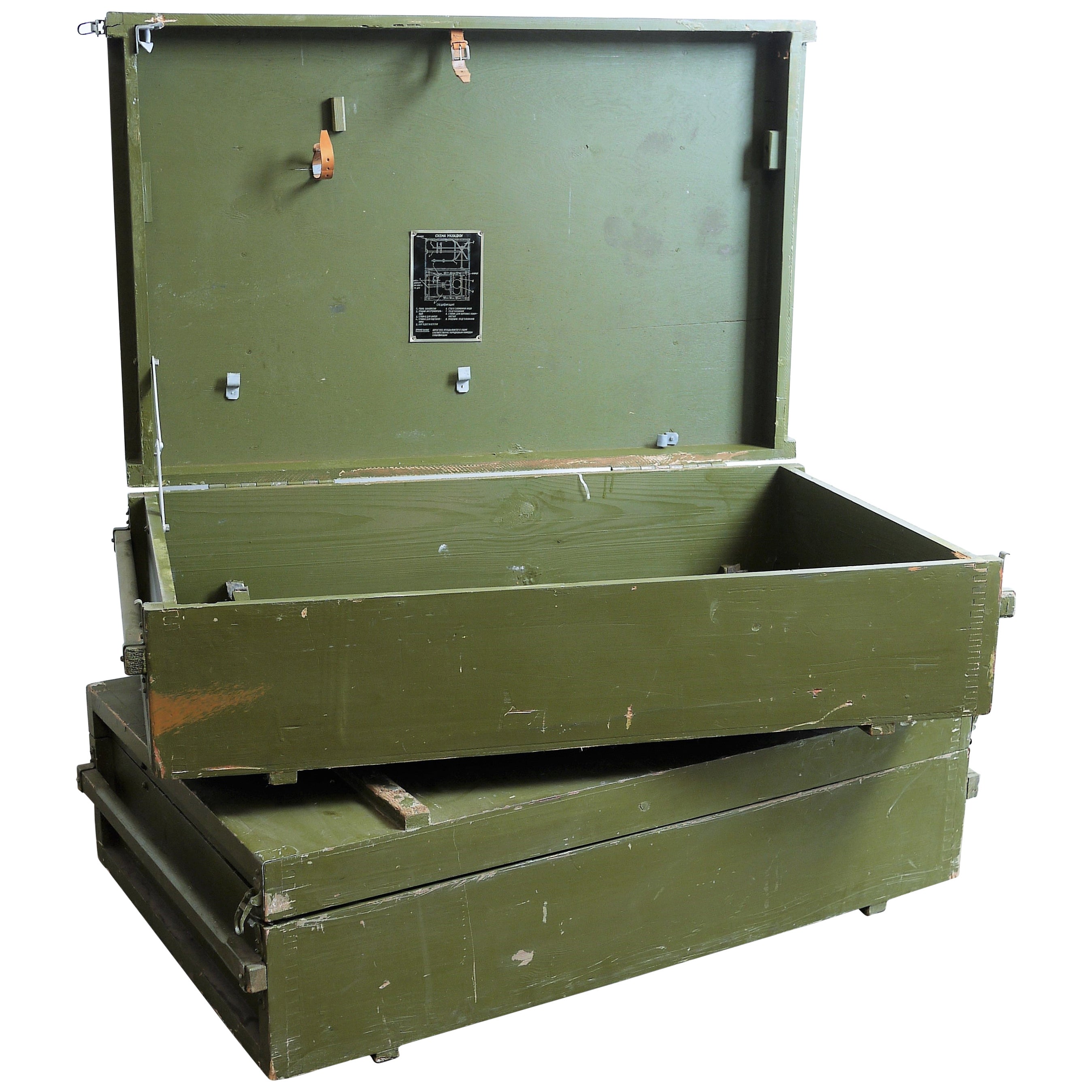 WWII Military Aluminium Box Original Olive Green, Industrial ...