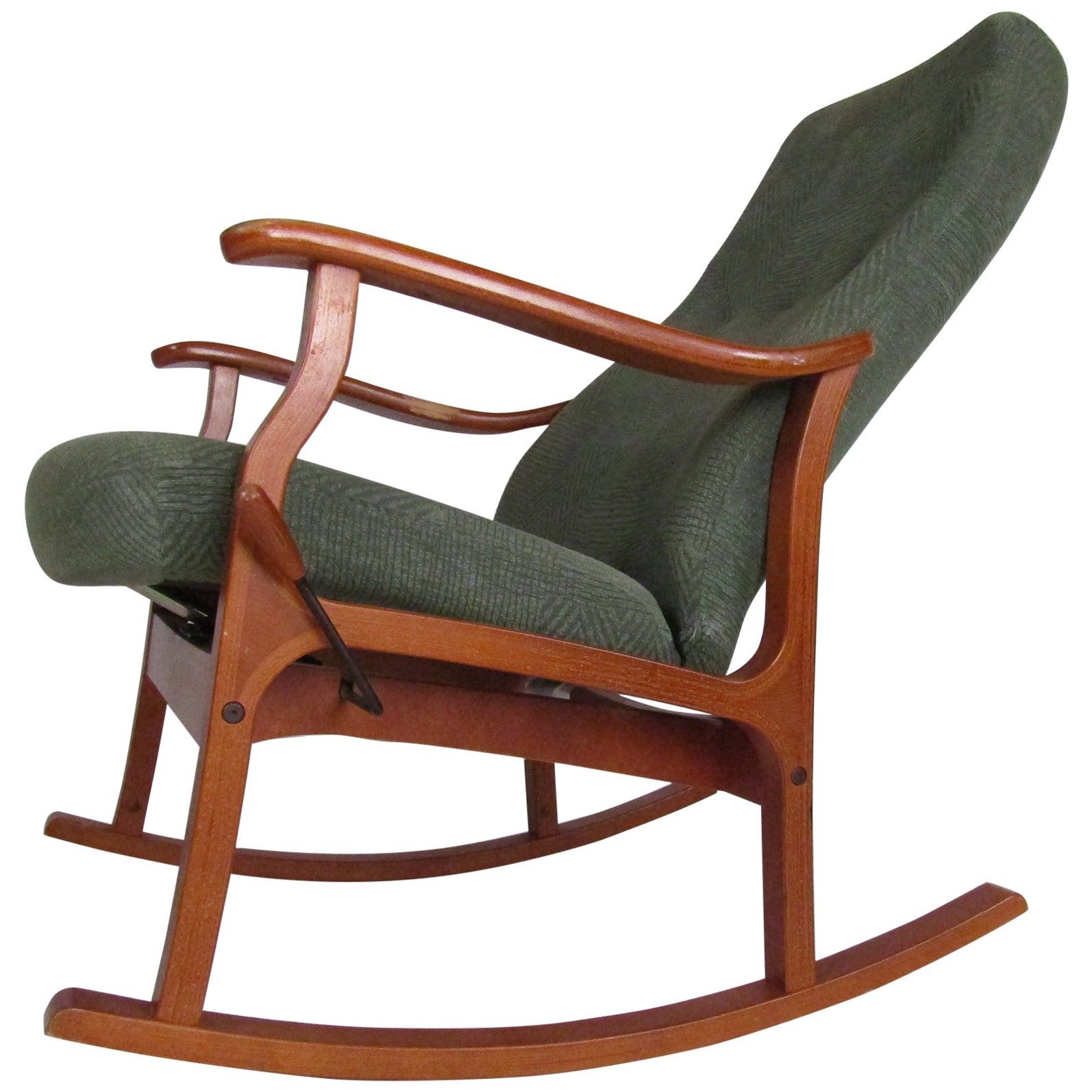 Danish Modern Oak Rocking Chair at 1stDibs