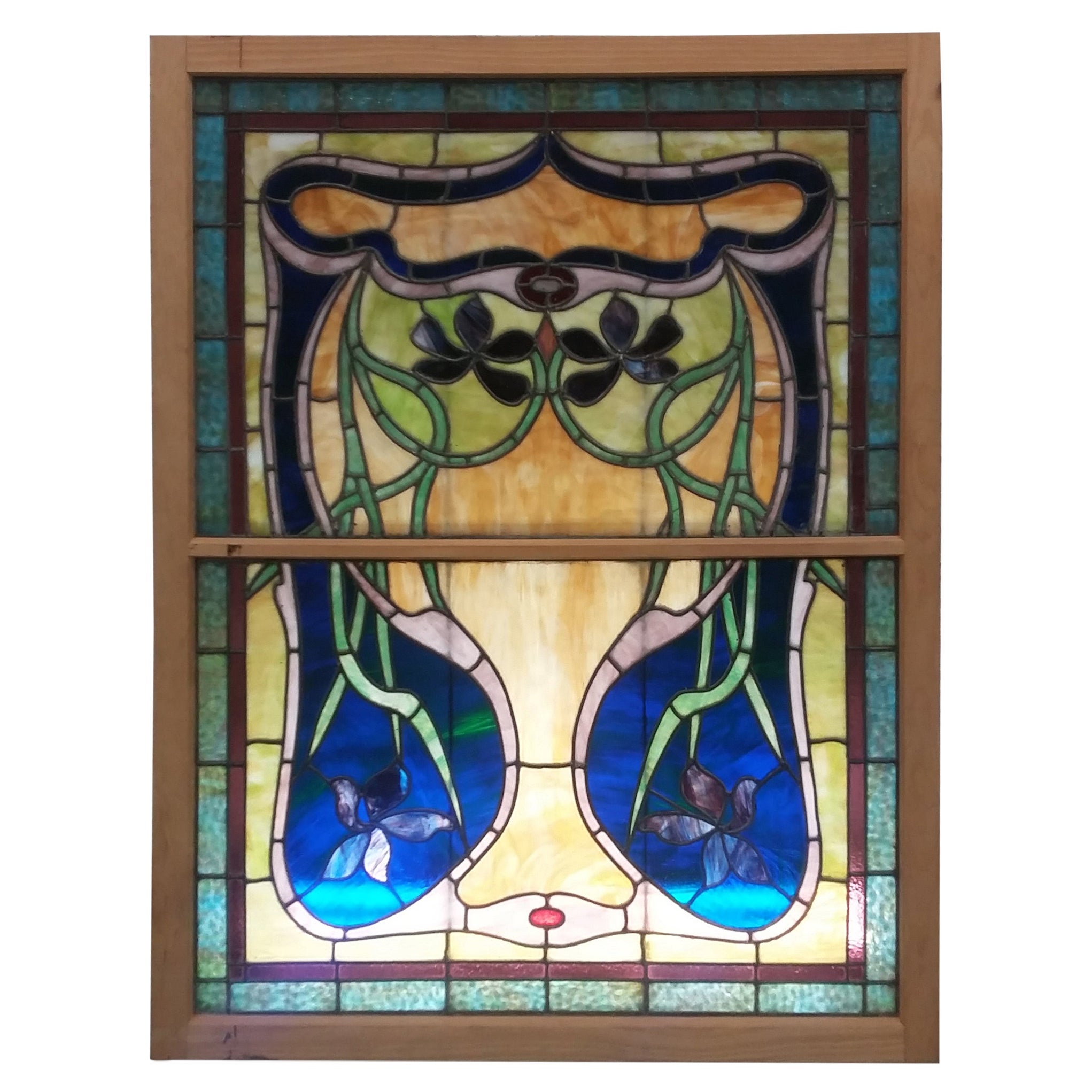 "The Good Shepherd" Stained Glass Window, circa 1890 at 1stDibs