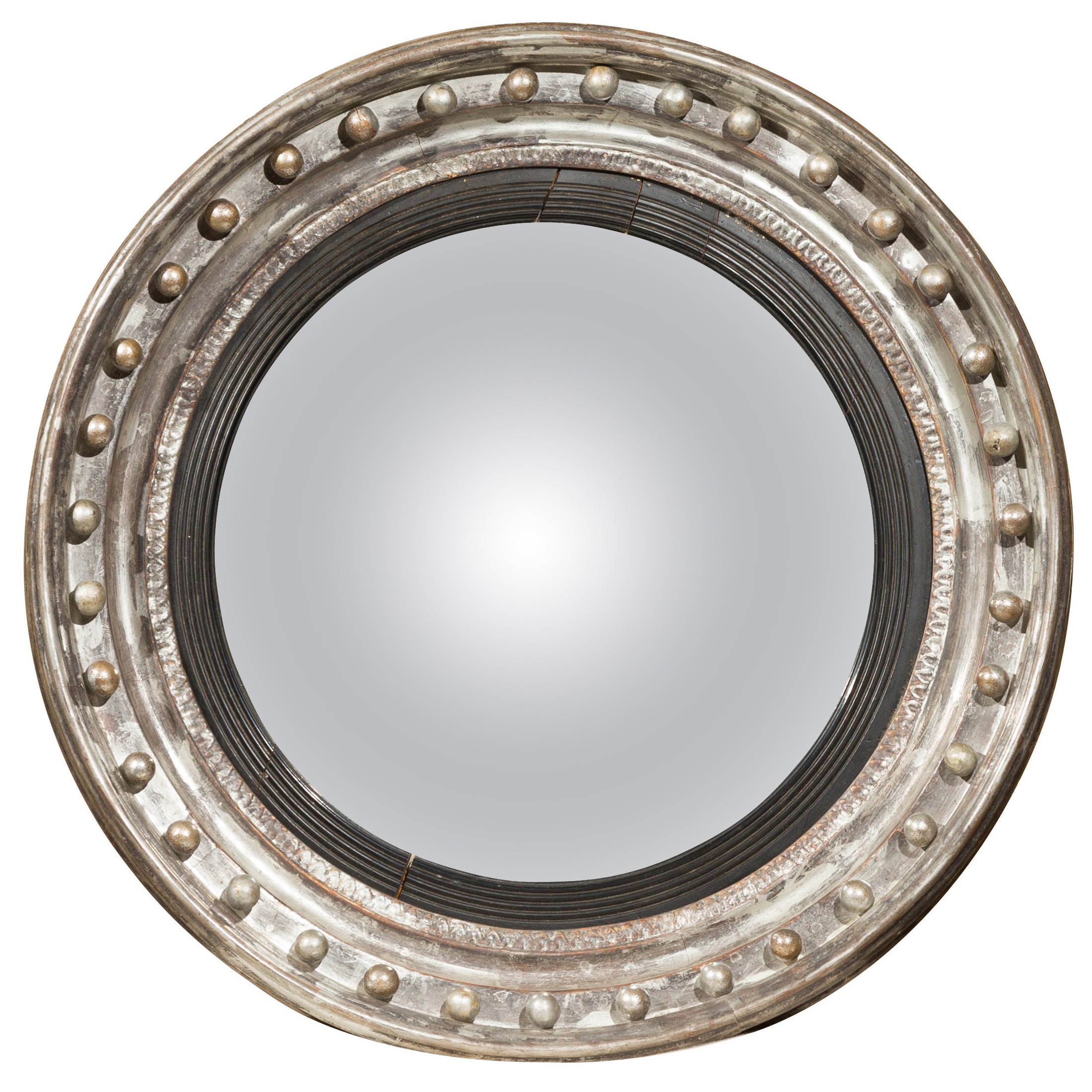 Exquisite Giltwood and Painted Bull's Eye Mirror at 1stDibs