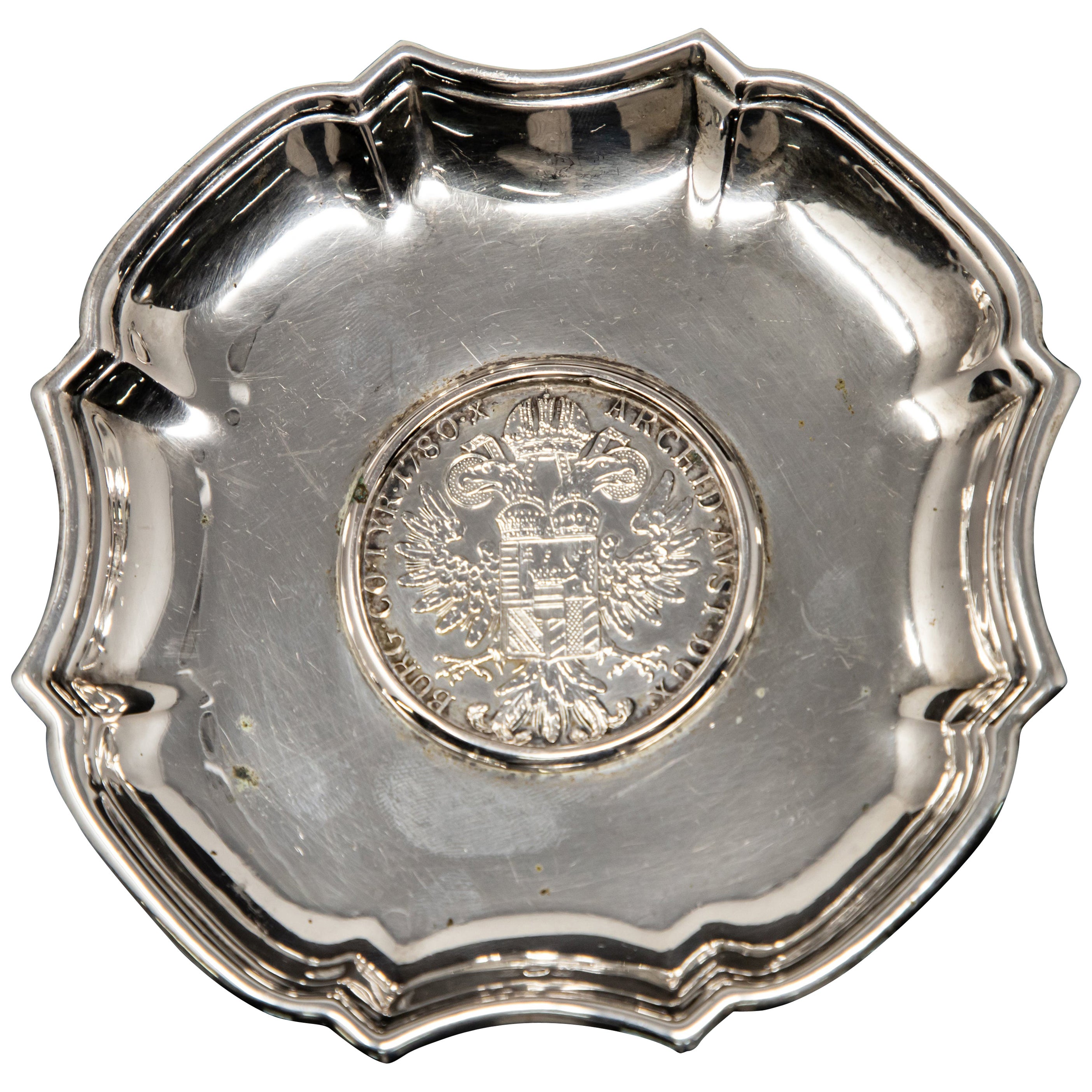 Sterling Silver Coin Dish For Sale at 1stDibs