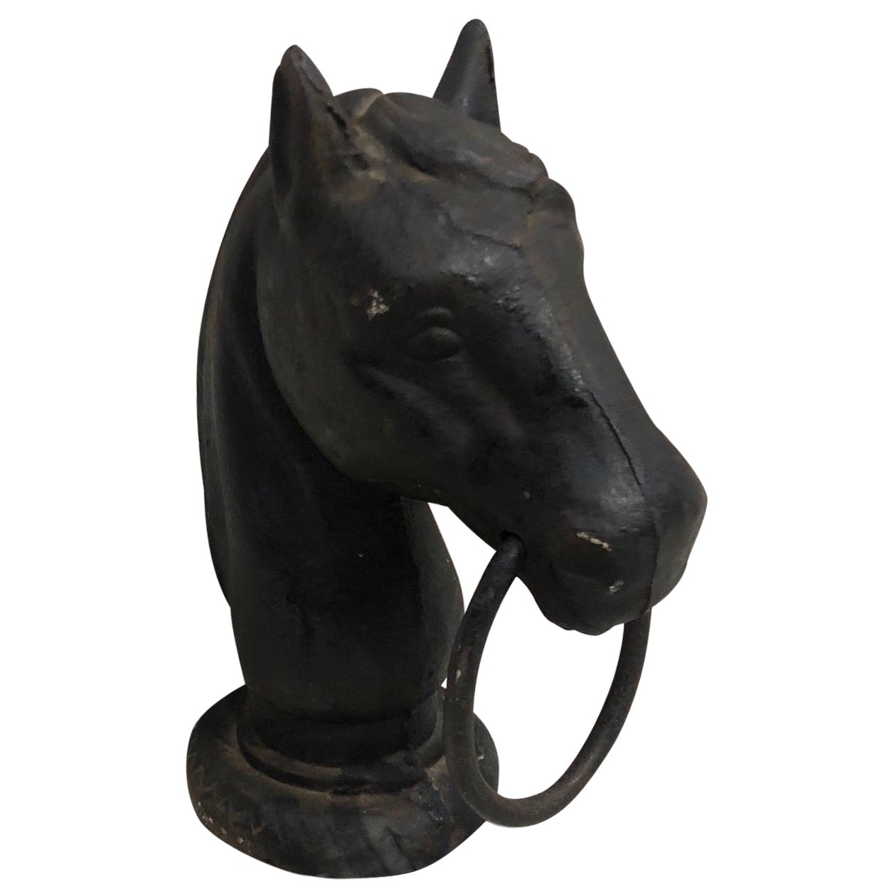 American Cast Iron Horsehead Hitching Post at 1stDibs