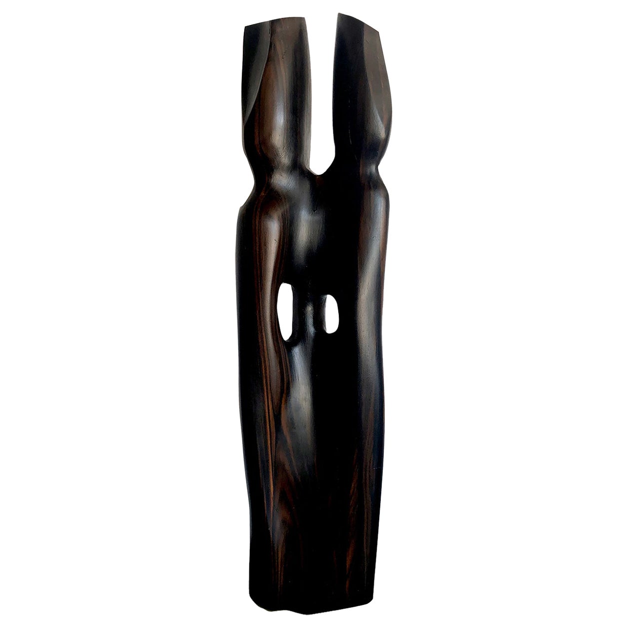 Poetic Vintage Tall Art Deco Abstract Sculpture of Two Women For Sale ...