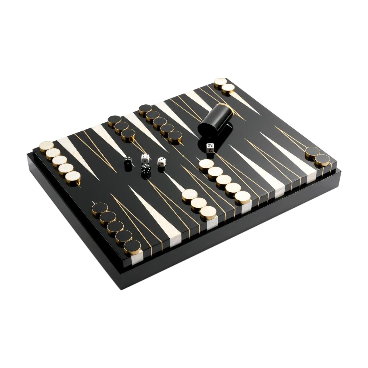 Italian Rosewood Backgammon Set by Altenburg, Stralsunder at 1stDibs