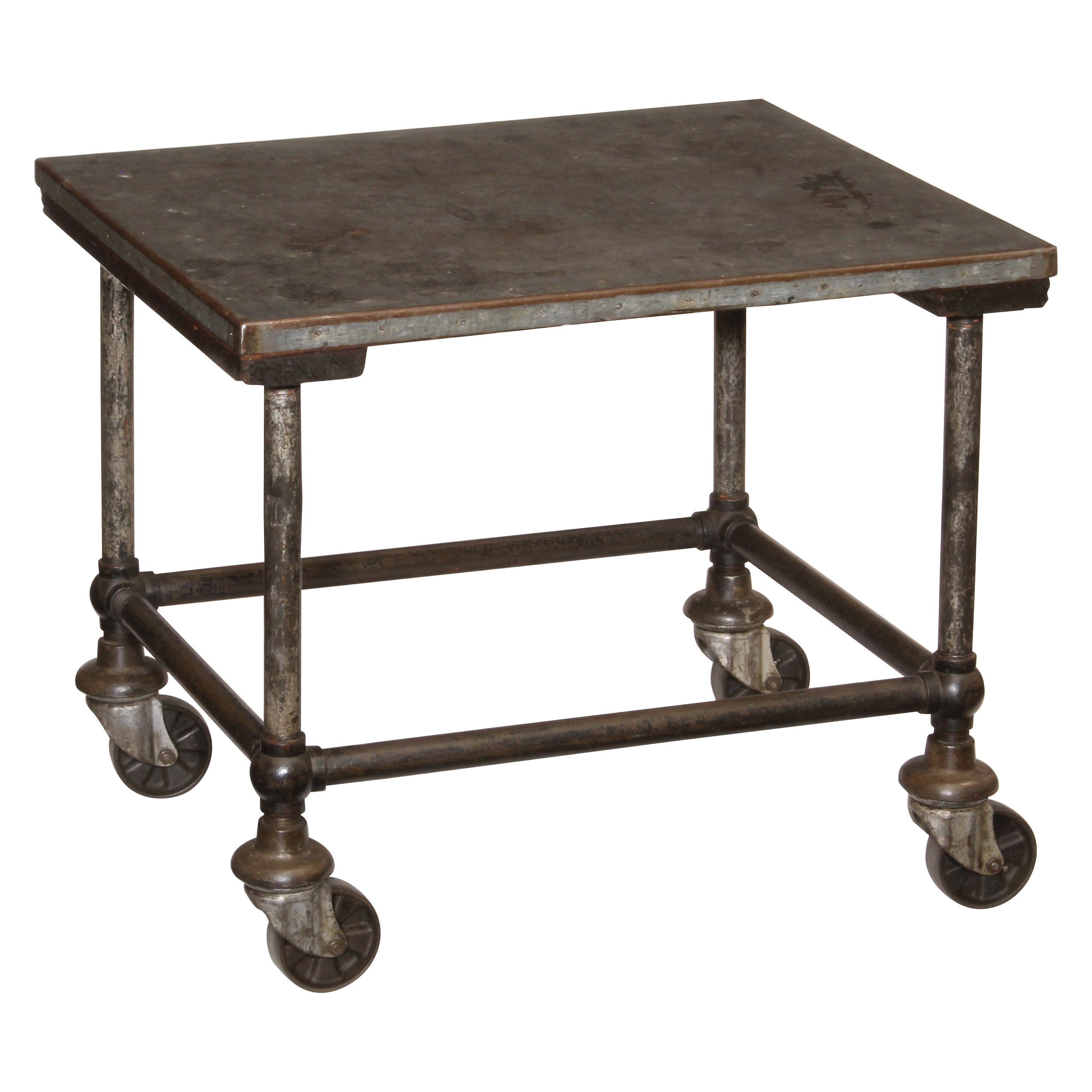 American Industrial Steel Metal Work Cart Stand Table Steampunk by ...