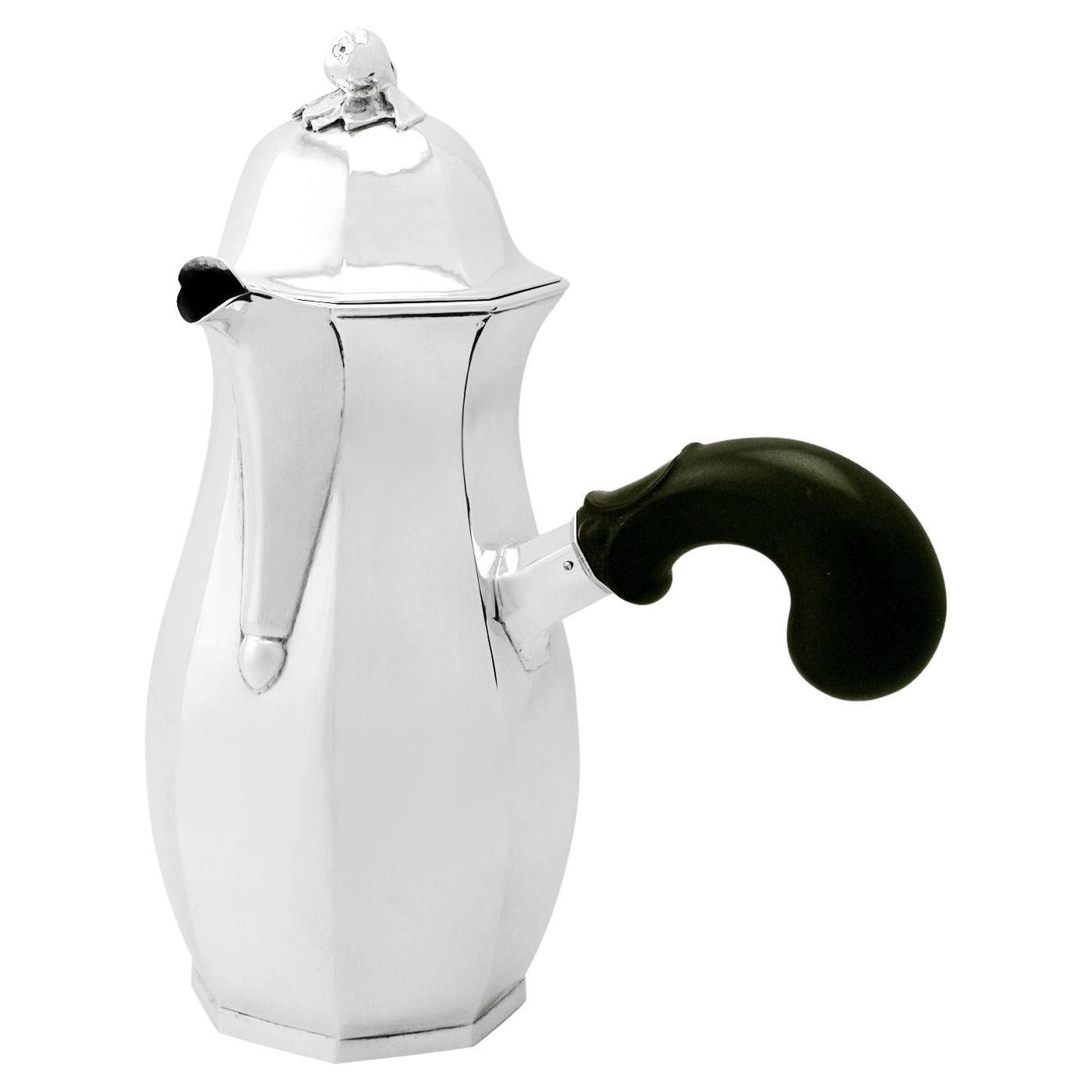 Fine and Rare William IV English Silver Gilt Coffee Jug For Sale at 1stDibs